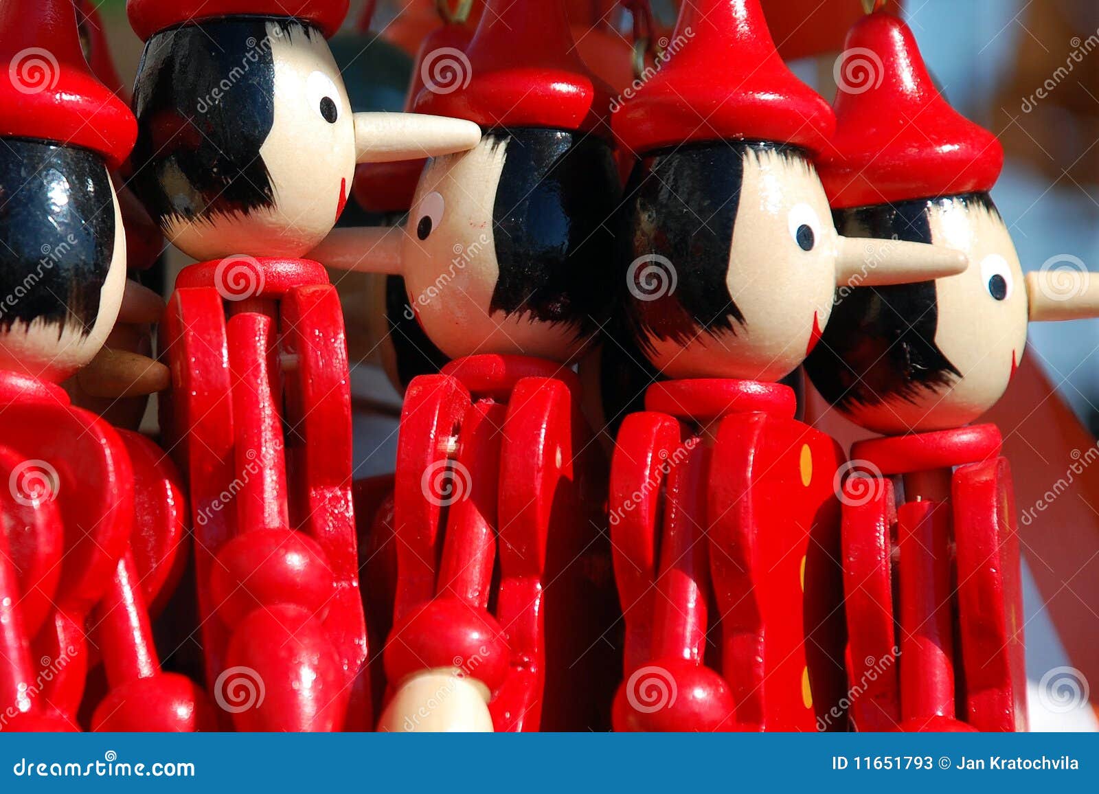 Wooden Pinocchio figures stock image. Image of painted - 11651793