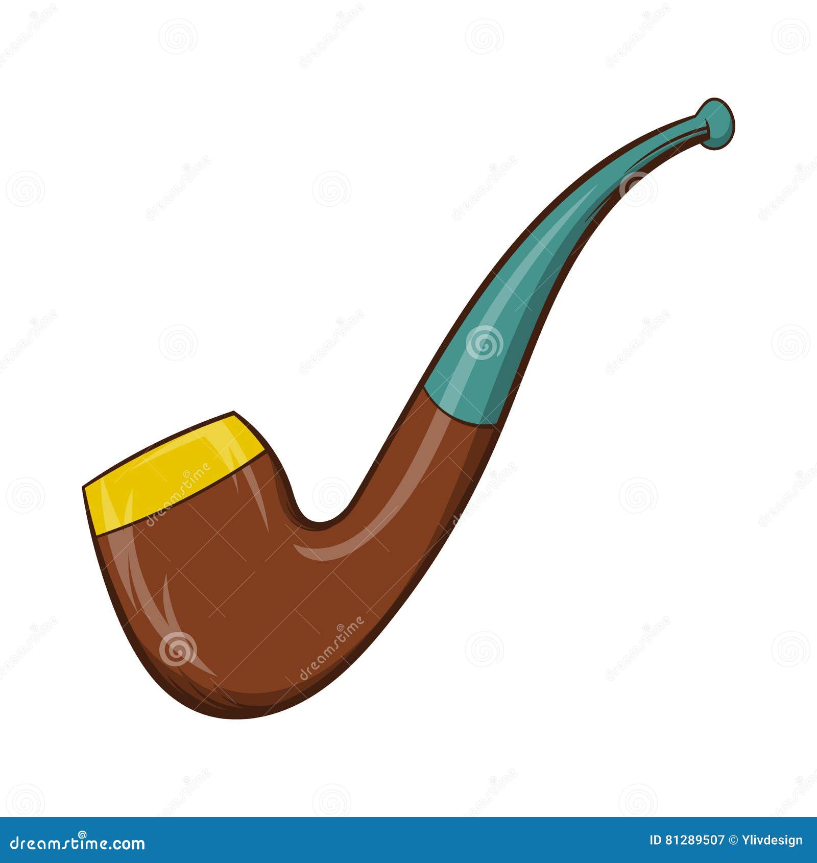 Wooden Pipe Icon, Cartoon Style Stock Vector - Illustration of icon ...