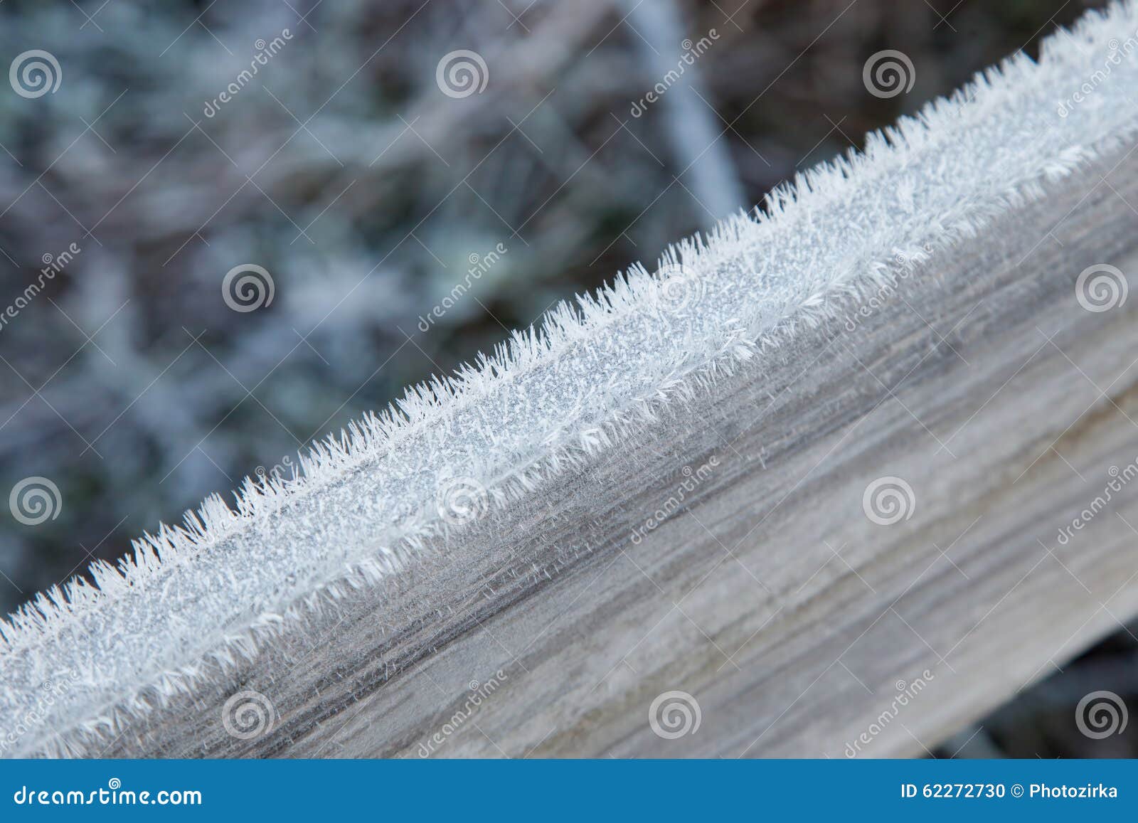 Wooden Plank Covered with Frost Stock Photo - Image of pattern, nature ...