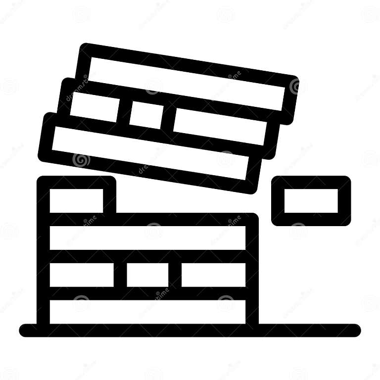 Wooden Plank Falling from Unstable Construction Work Stock Vector ...