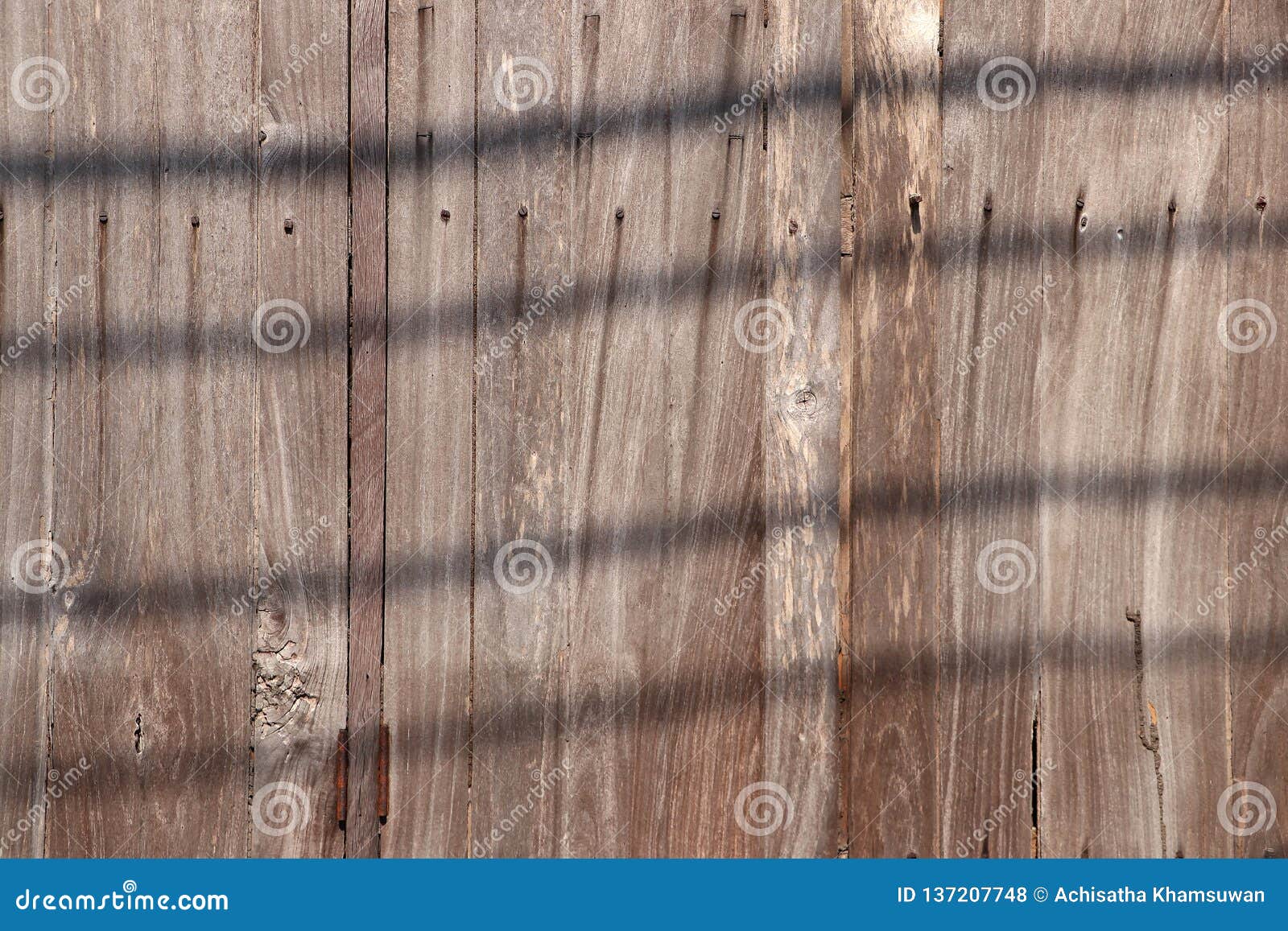 Wooden Plank Patterns and Horizontal Shadow of Wire Stock Photo - Image ...