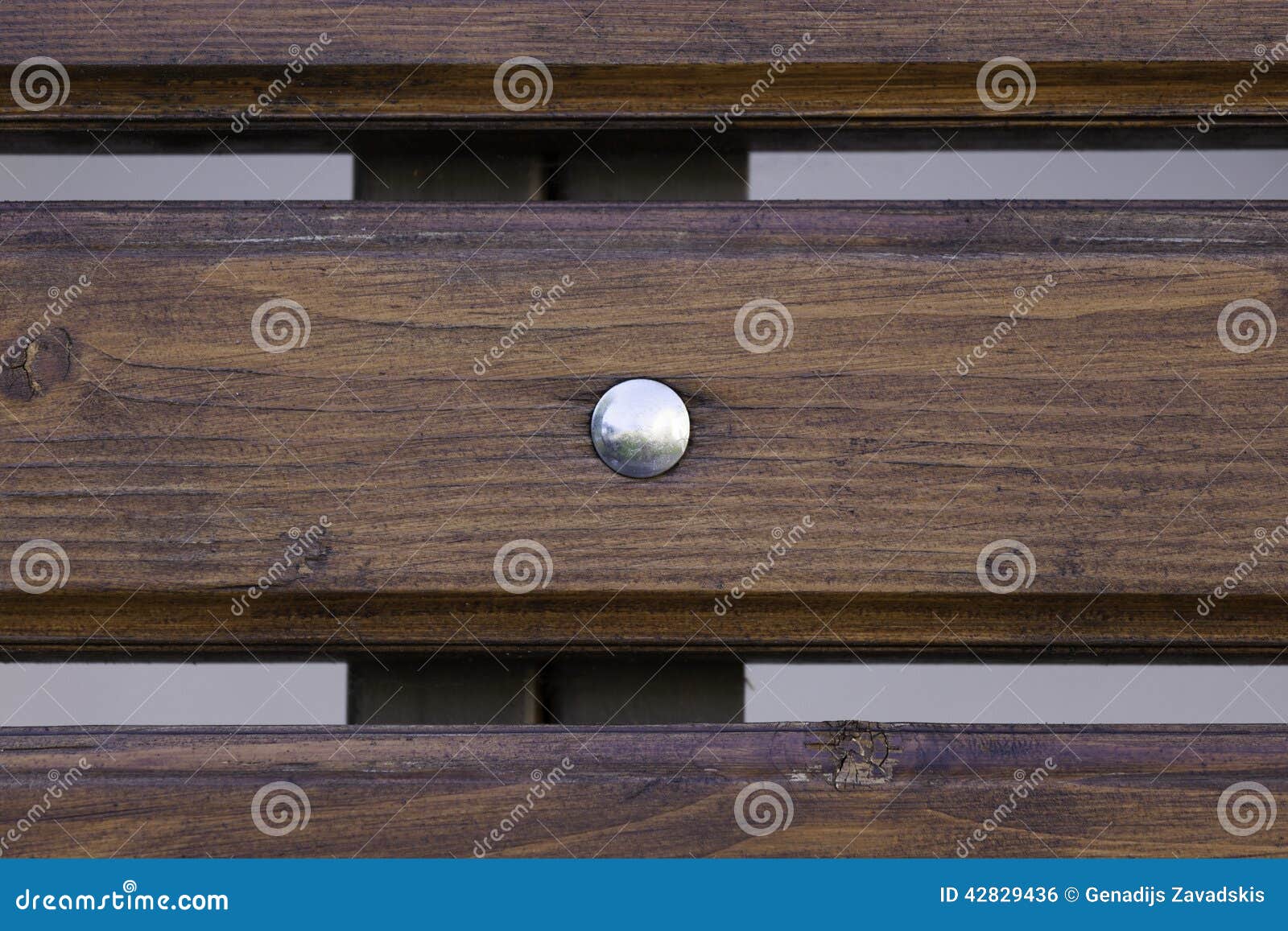Wooden Plank with Shiny Button Stock Photo - Image of pattern ...