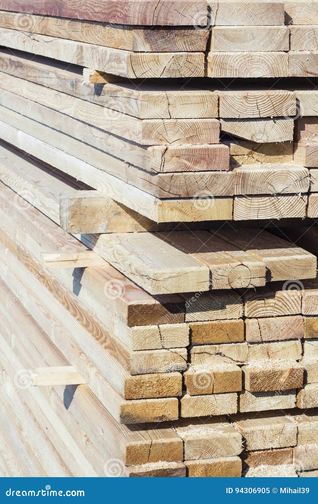 Wooden Planks on a Construction Site. Stock Image - Image of real ...