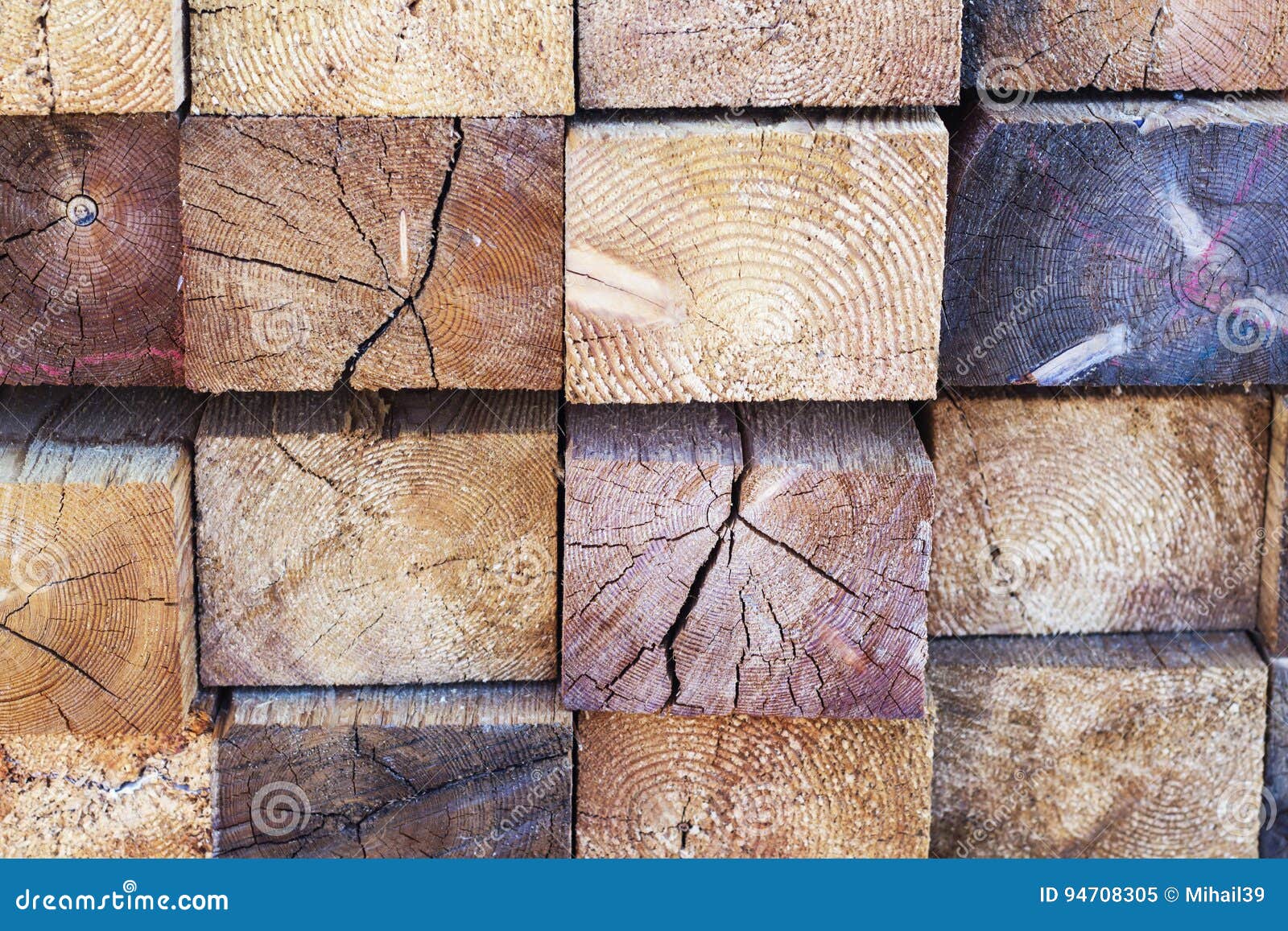 Wooden Planks on a Construction Site. Stock Image - Image of fiber ...