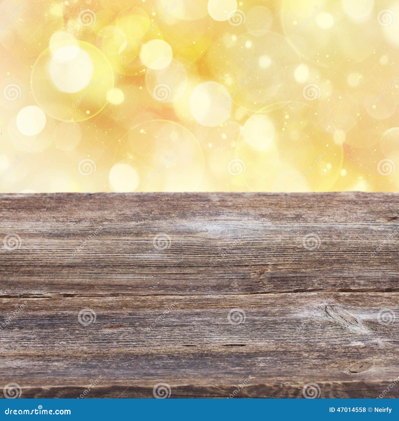 Wooden Planks with Golden Bokeh Background Stock Photo - Image of card ...