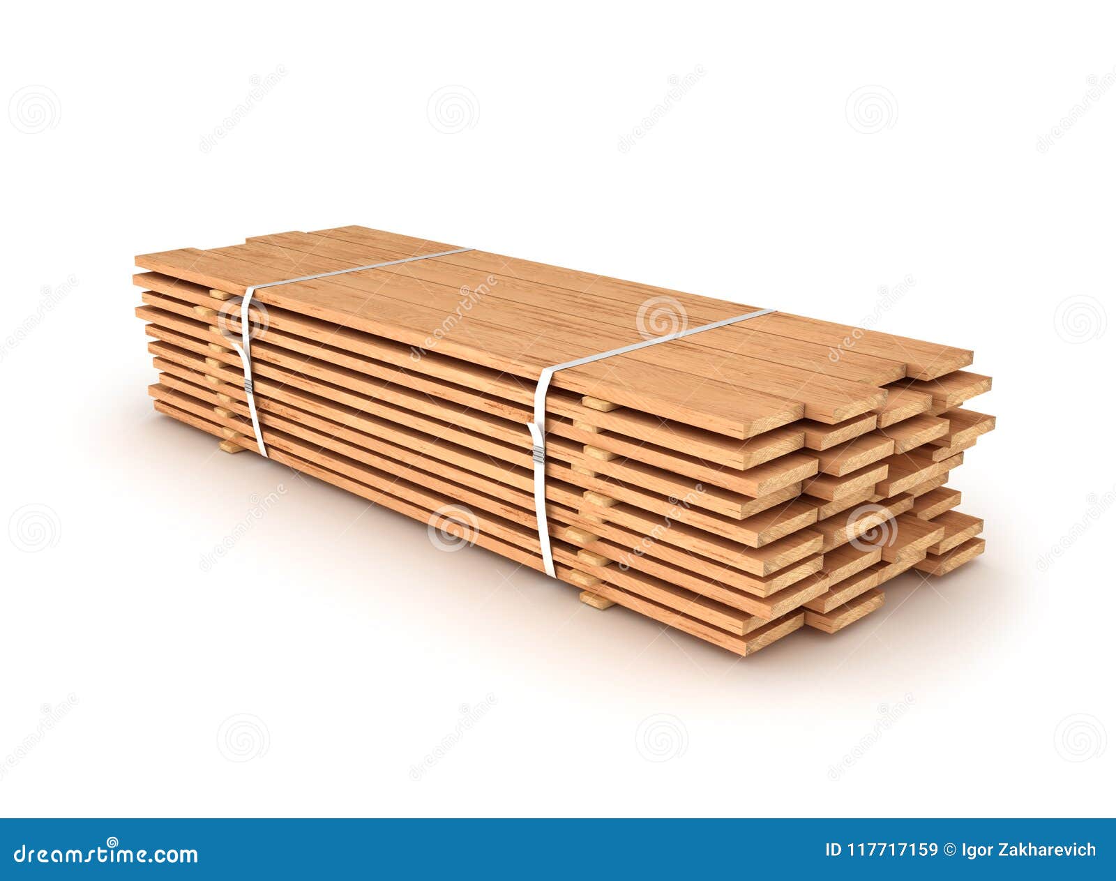 Wooden Planks Stack Isolated Stock Image - Image of material, nature ...