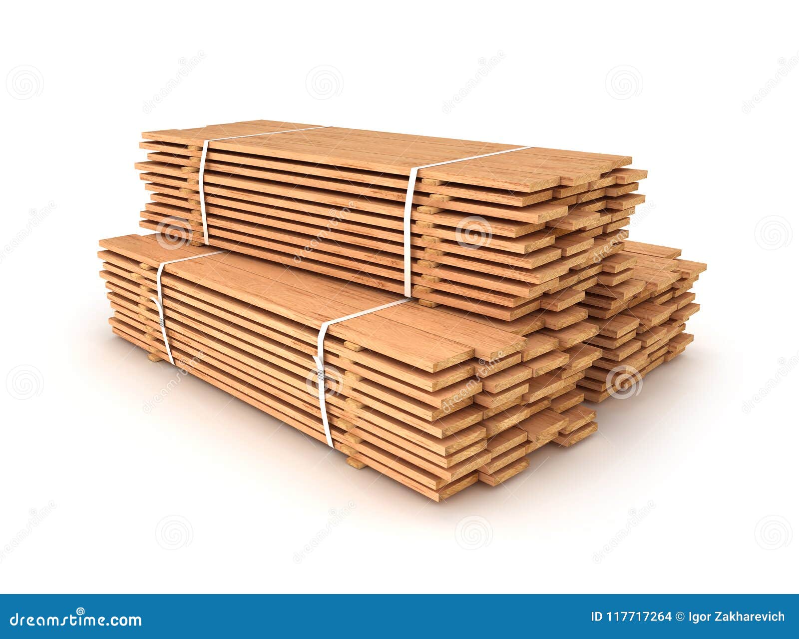 Wooden Planks Stack Isolated Stock Photo - Image of material, planks ...