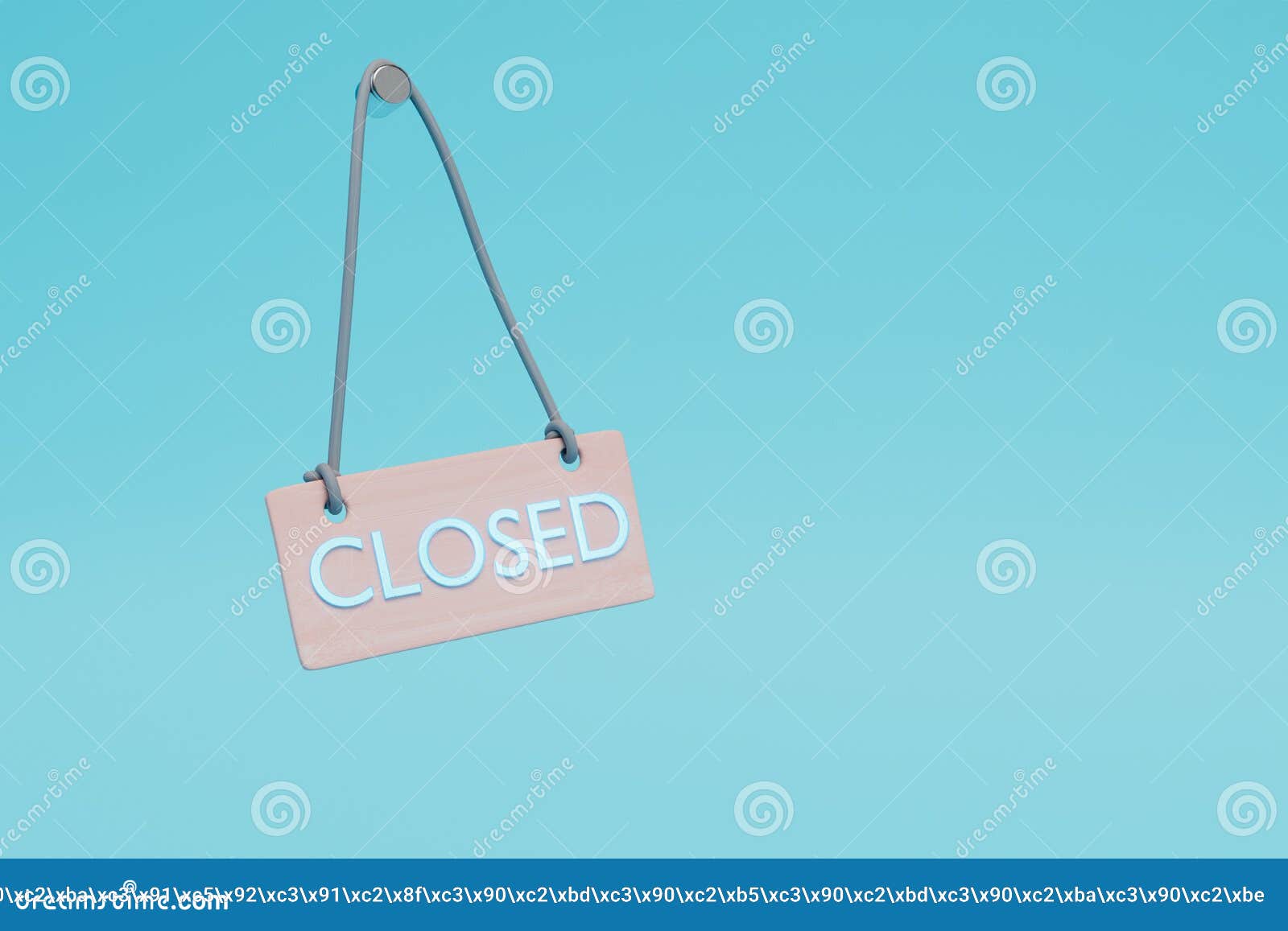 A Wooden Plaque with the Inscription is Closed on a Blue Background ...