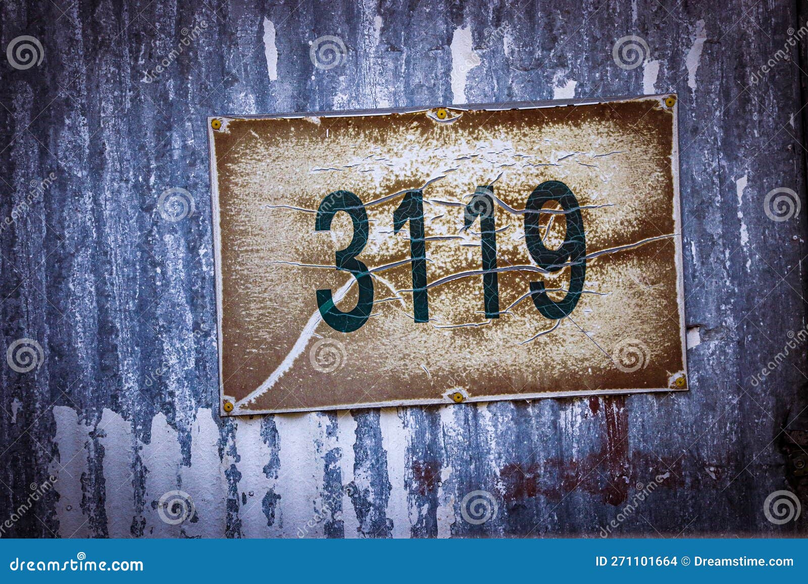 Wooden Plaque with Numbers on a Tin Wall Stock Photo - Image of plaque ...