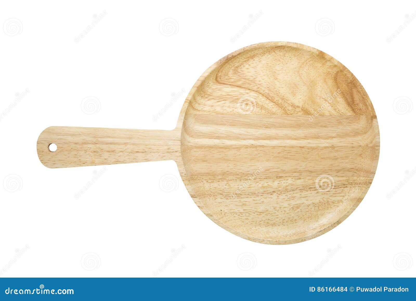 Wooden Plate Isolated Top View on White Stock Photo - Image of ...
