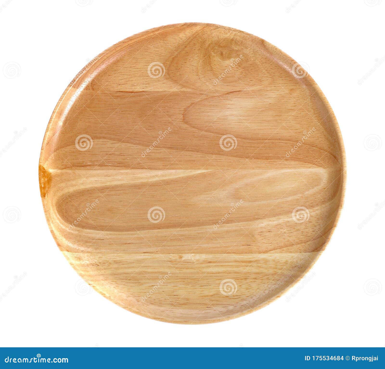 Wooden Plate Isolated on White Background Stock Photo - Image of white ...