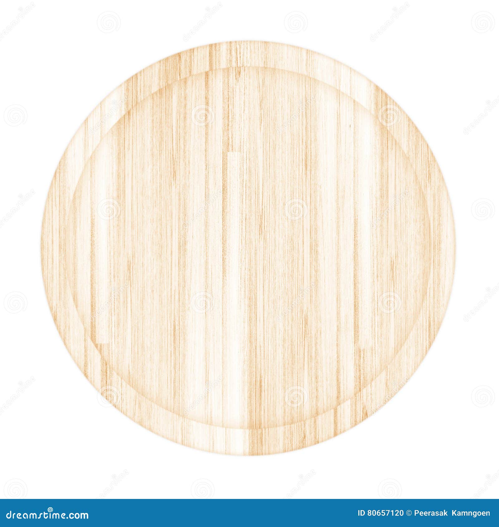 Wooden Plate Top View Isolated on White Background Stock Photo - Image ...