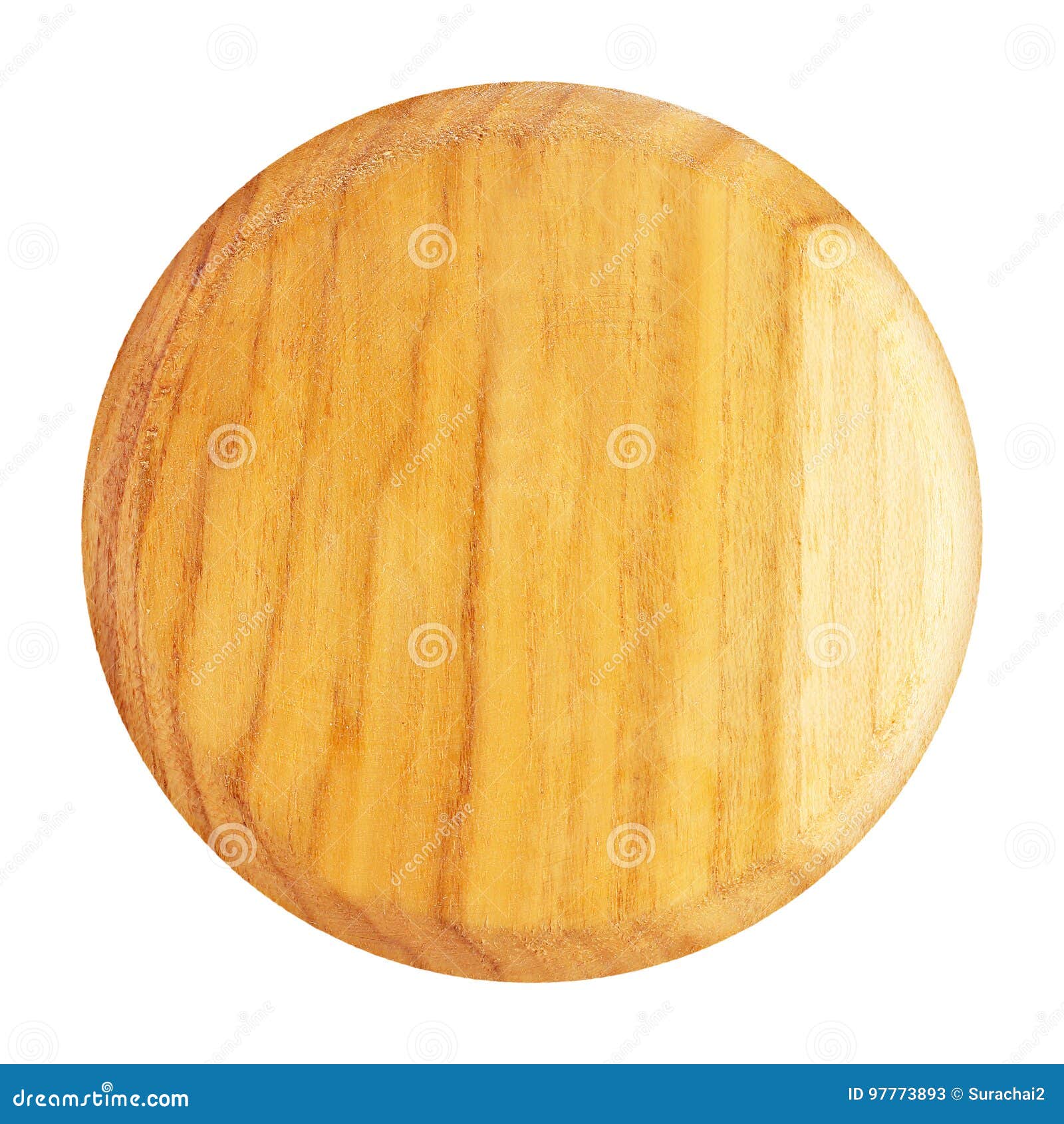 Wooden Plate Top View Isolated on White Stock Image - Image of ...