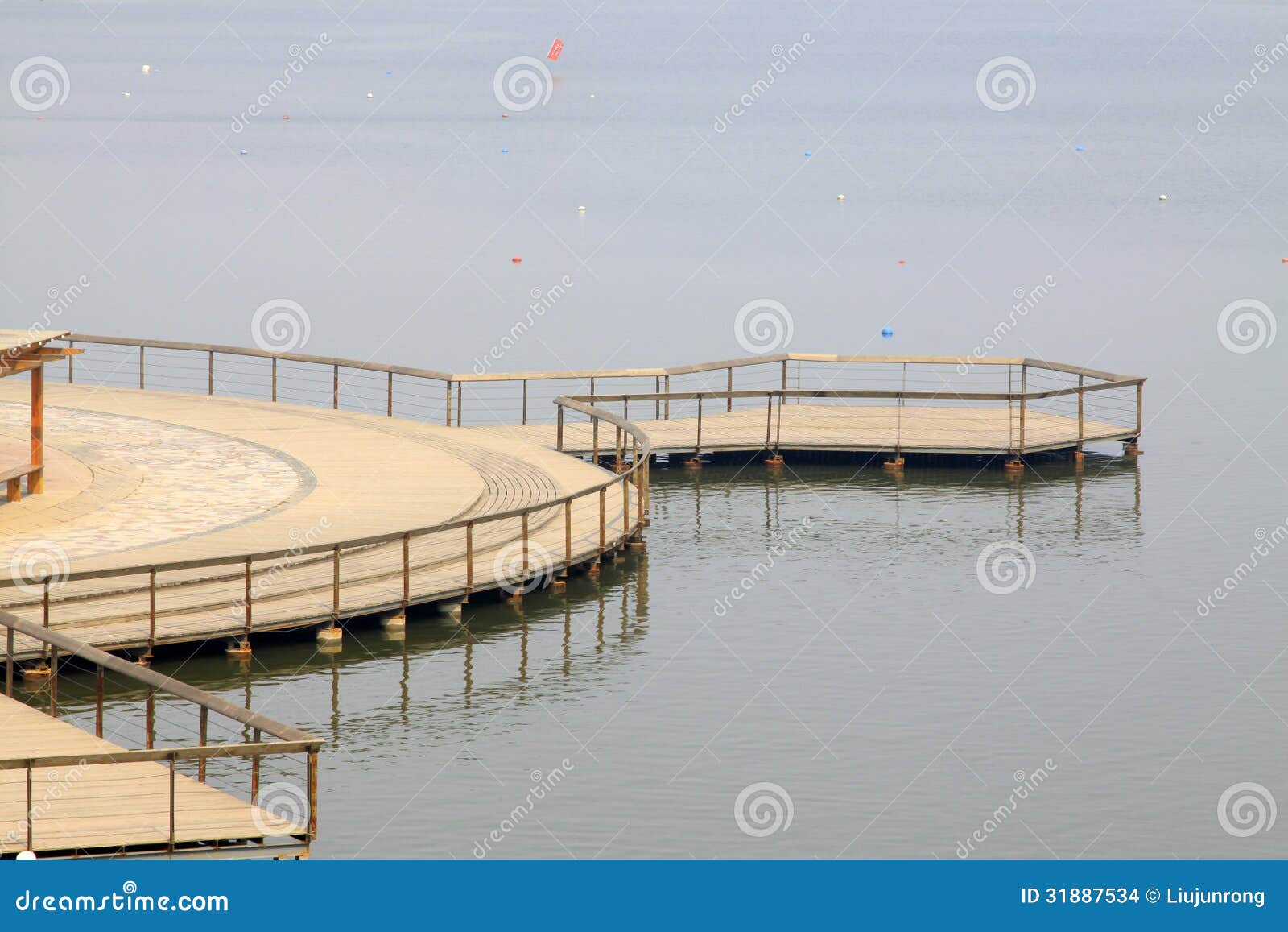 Wooden Platform on the Water Stock Photo - Image of structure, lake ...