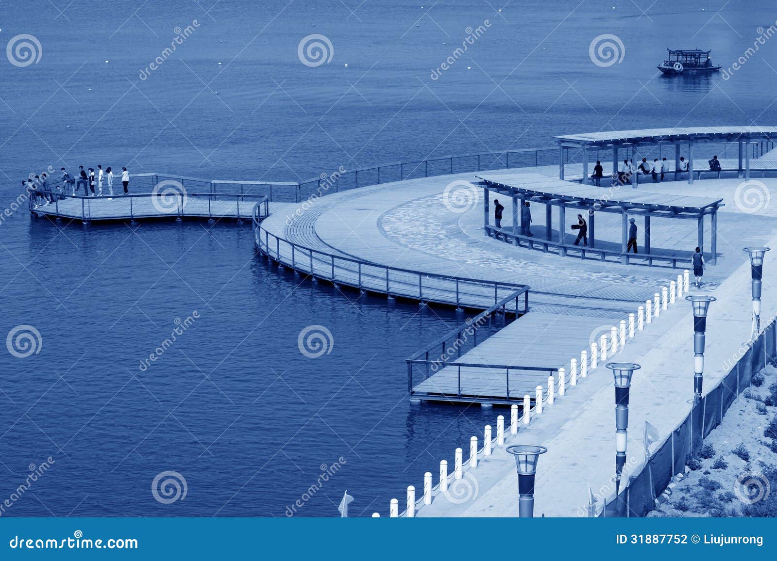 Wooden Platform on the Water Stock Photo - Image of floor, visit: 31887752