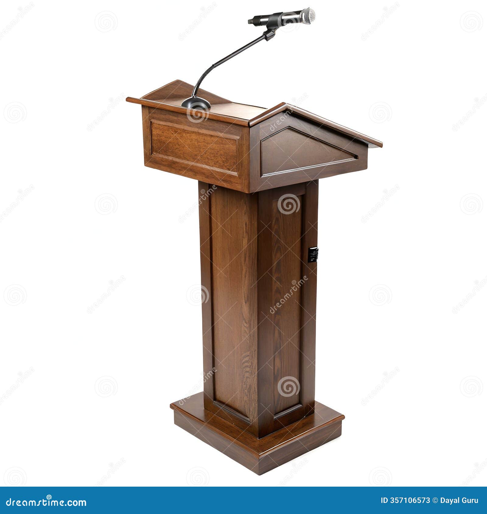 A Wooden Pulpit In A Church With Smoke And Light Streaming Through The ...