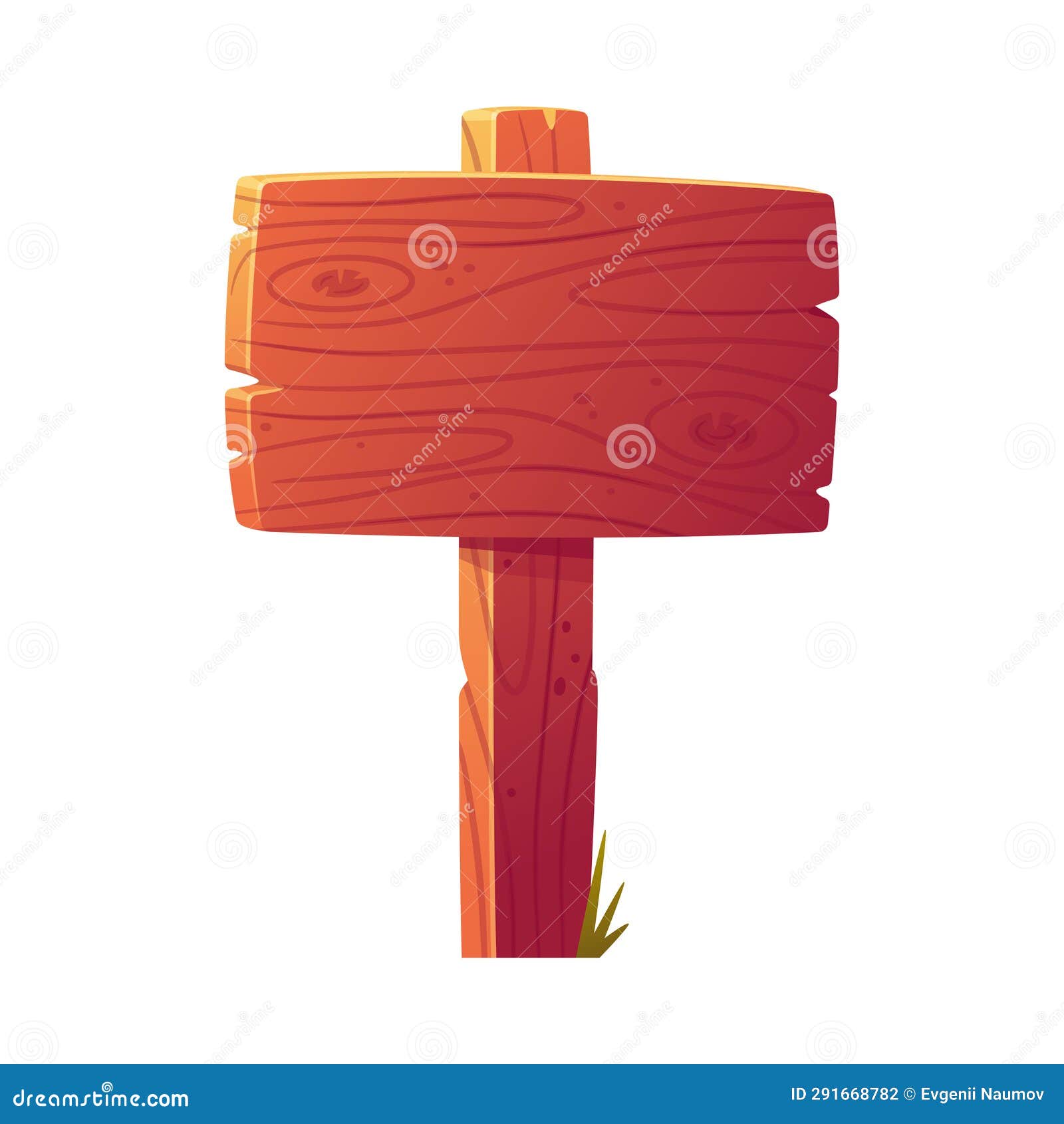 Wooden Pointer and Board on Pole for Direction or Information Vector ...