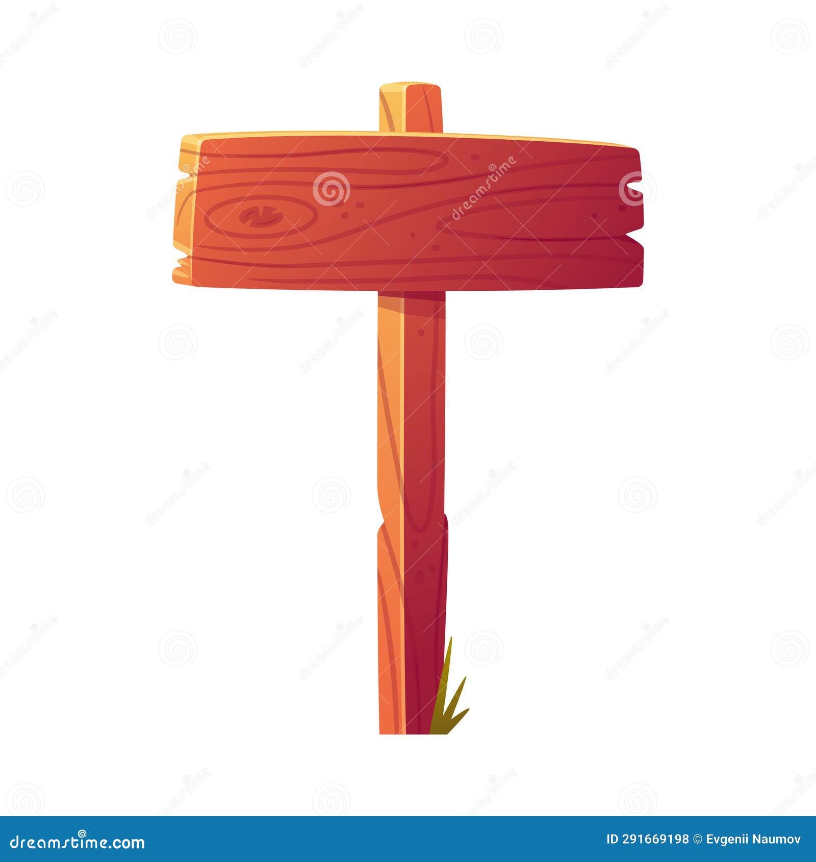 Wooden Pointer and Board on Pole for Direction or Information Vector ...