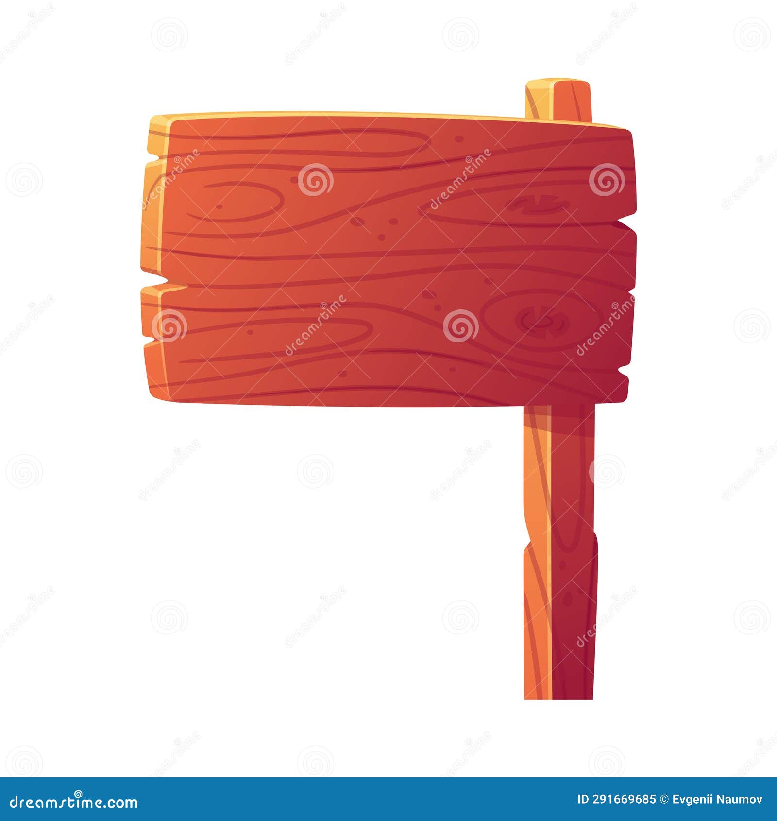 Wooden Pointer and Board on Pole for Direction or Information Vector ...