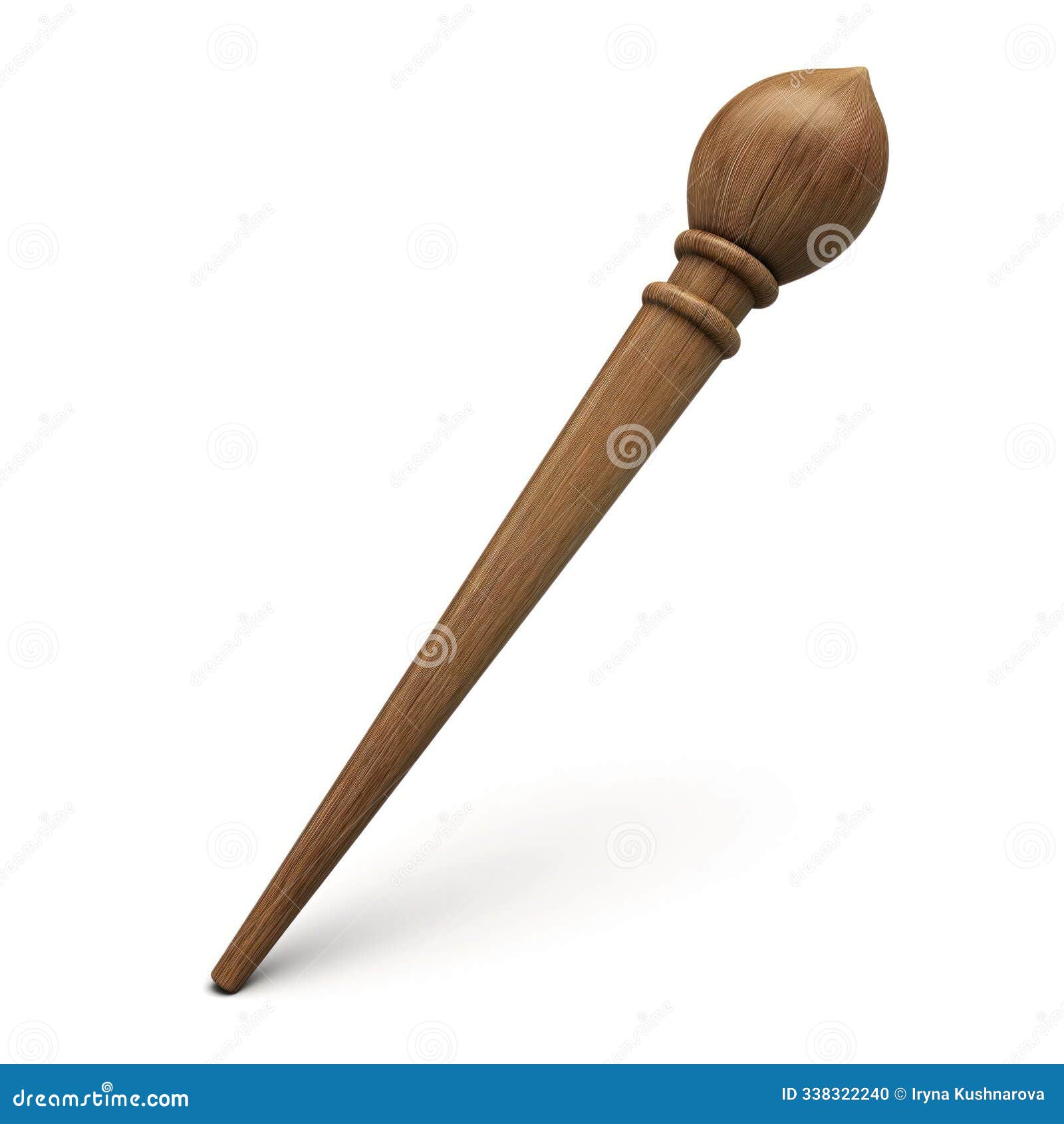 Wooden Pointer on White Background, Isolated in 3D Illustration ...