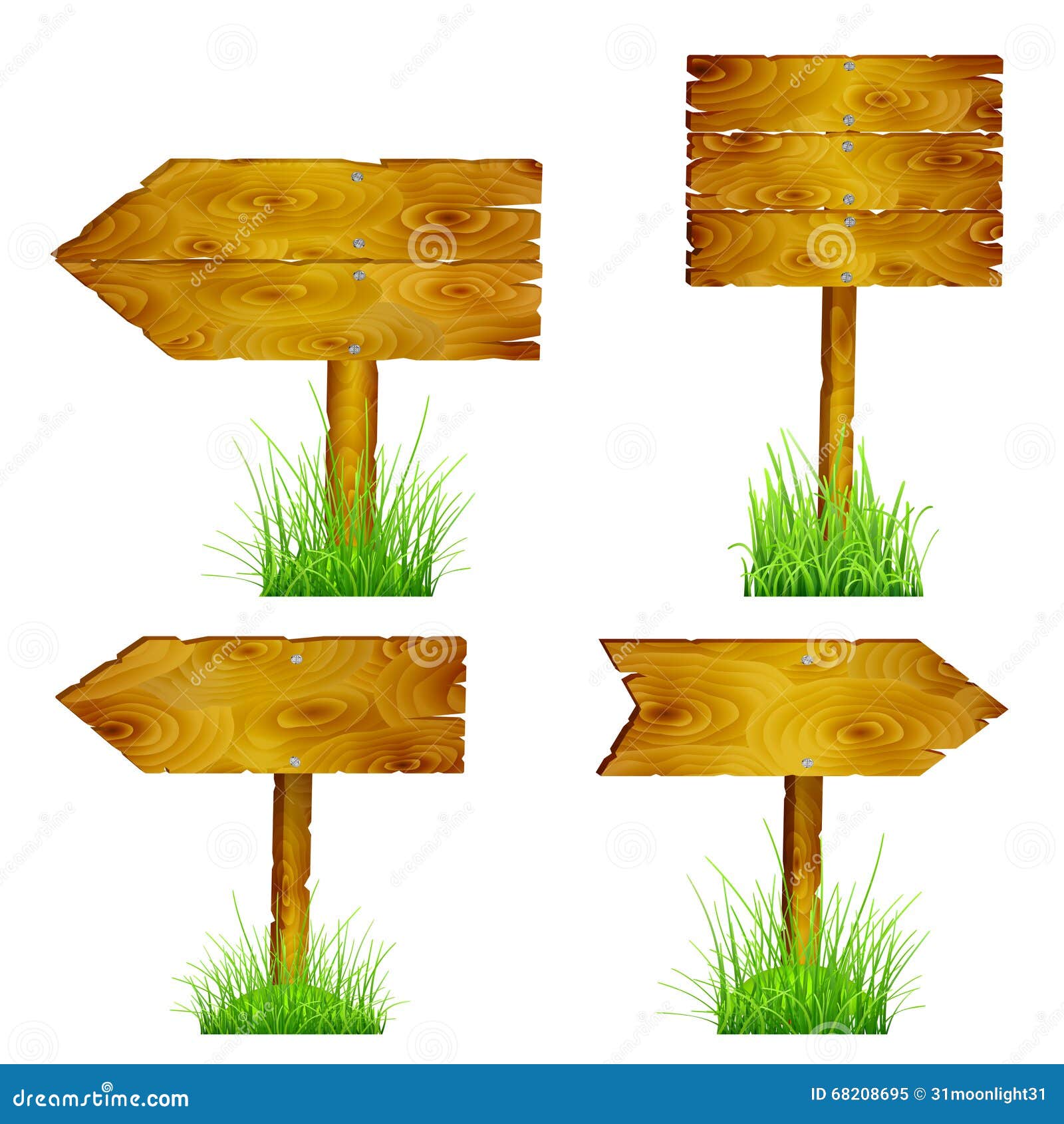 Wooden pointers directions stock vector. Illustration of isolated ...