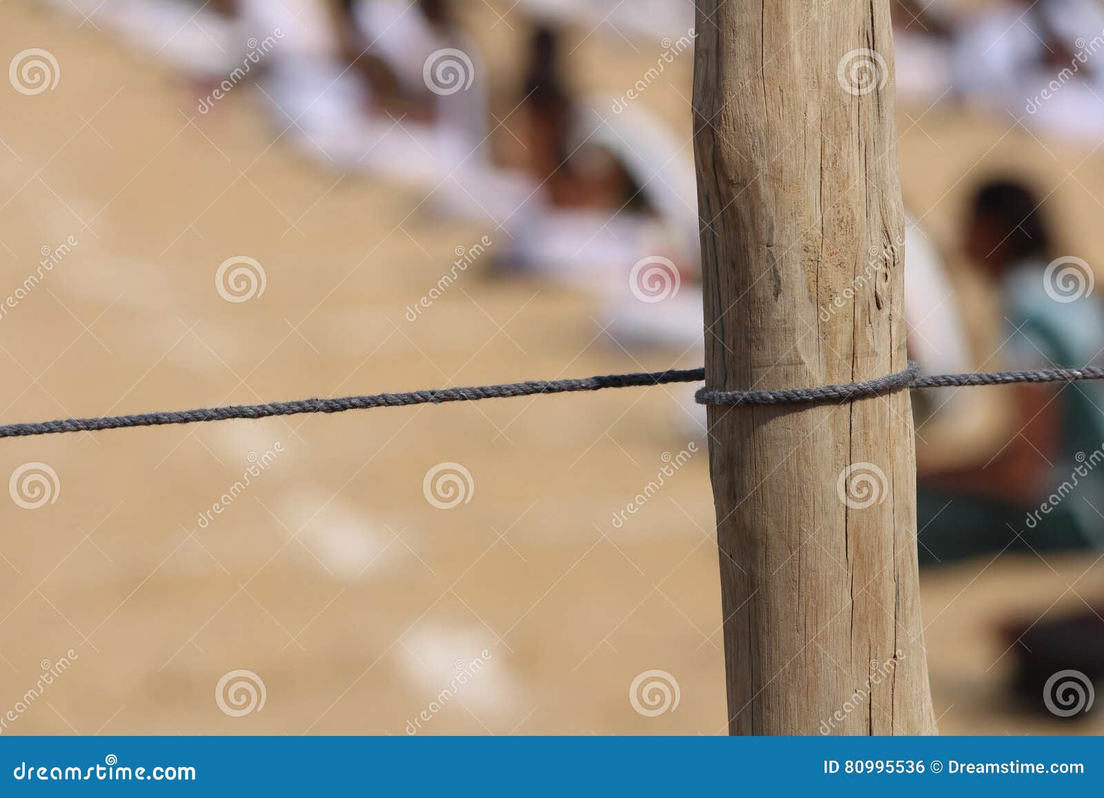 A wooden pole with rope stock photo. Image of activities - 80995536