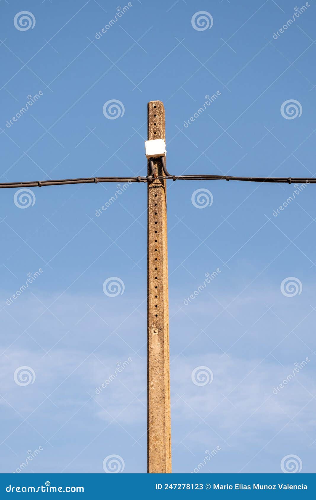 Wooden Poles of the Power Line Stock Image - Image of rural, nature ...