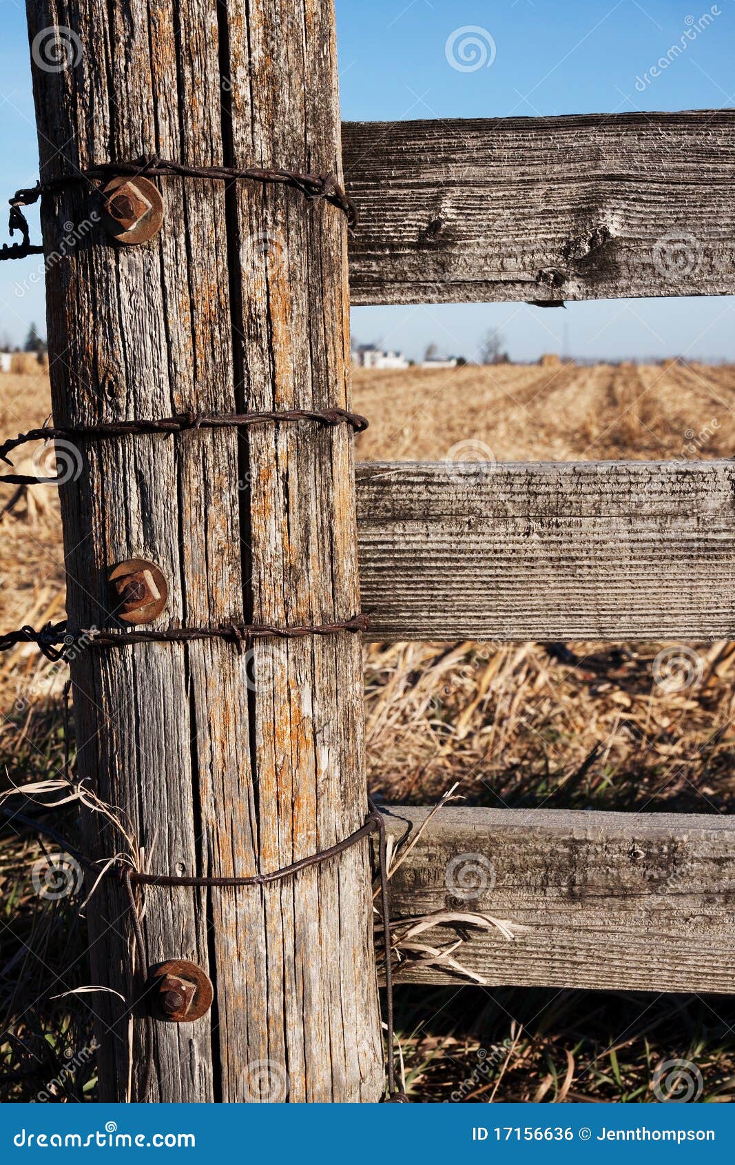 Wooden Post on Farm stock photo. Image of abandoned, countryside - 17156636