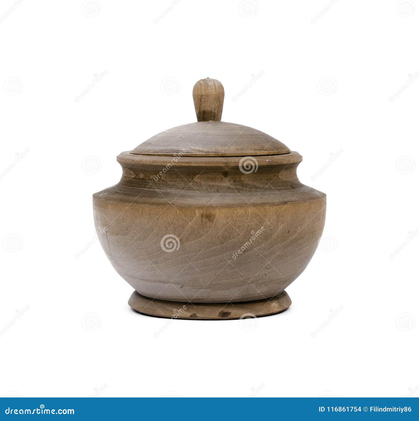 Wooden pot. stock photo. Image of barrel, food, equipment - 116861754