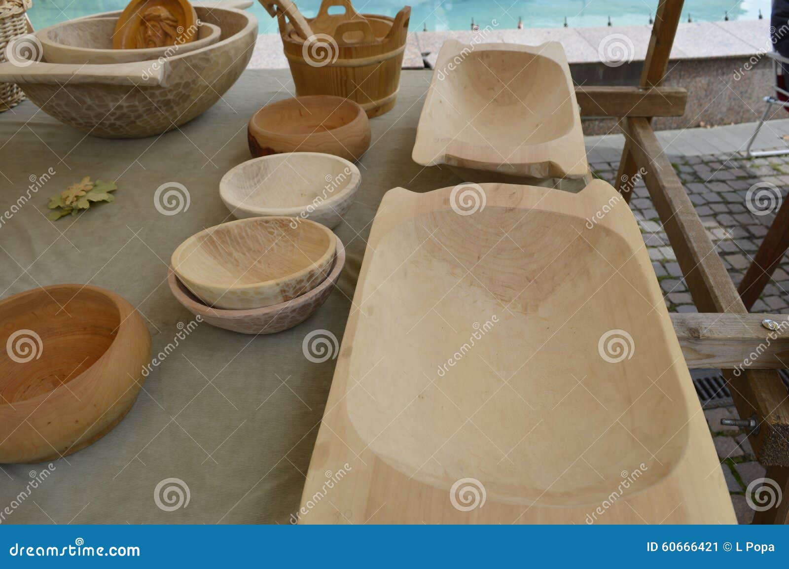 Wooden pots . stock image. Image of manufacturing, articles - 60666421