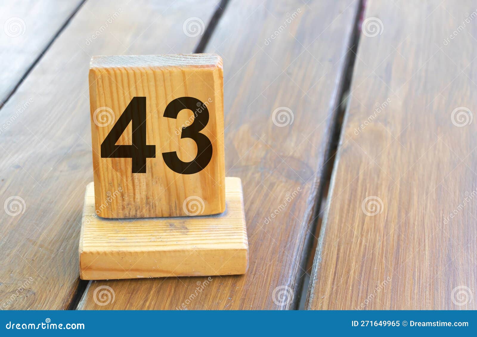 Wooden Priority Number 43 on a Plank Tab Stock Image - Image of ...