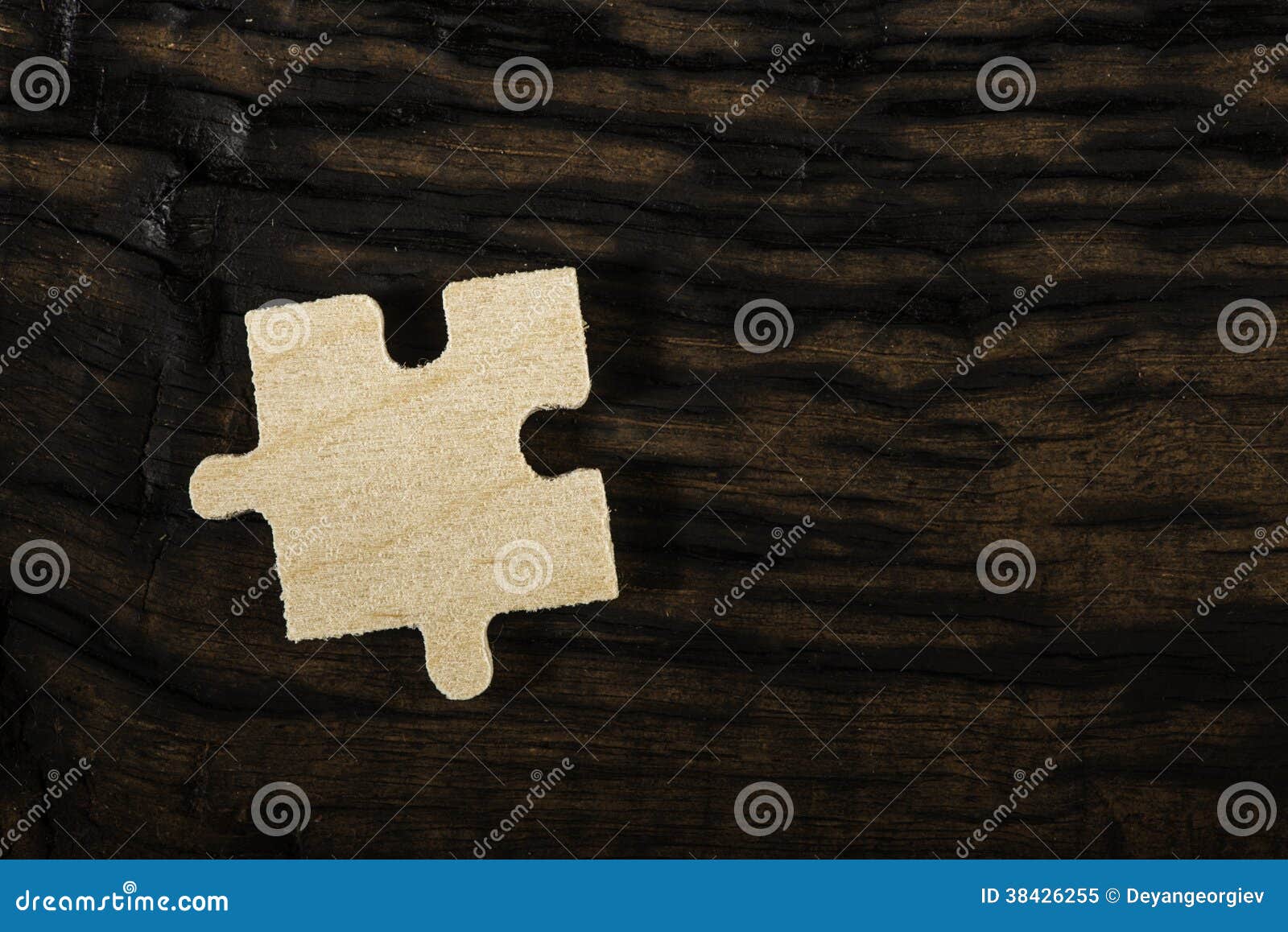 Wooden Puzzle on Dark Background. Stock Image - Image of pattern, game ...