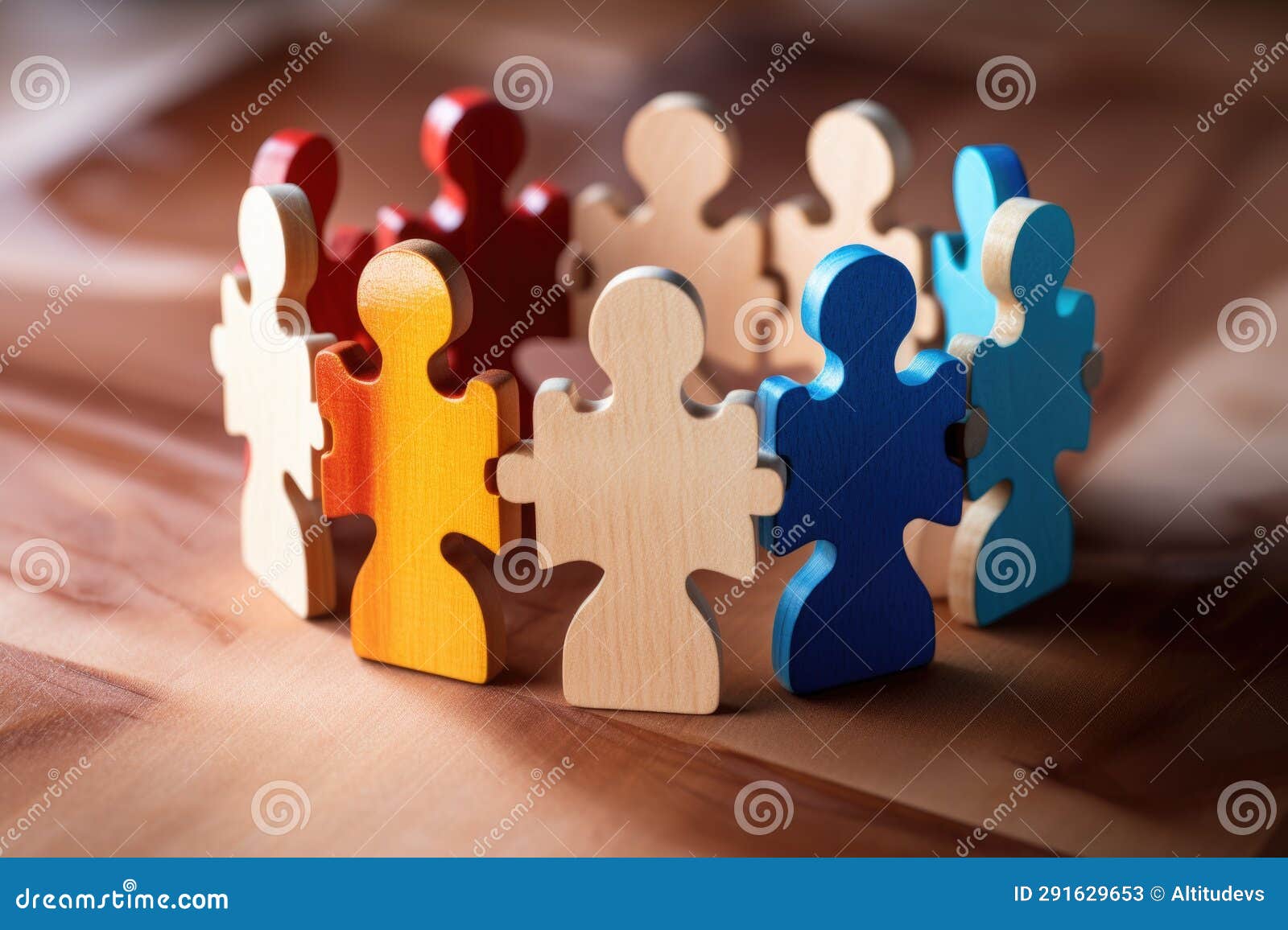 Wooden Puzzle Pieces Assembled To Read Teamwork Stock Image - Image of ...
