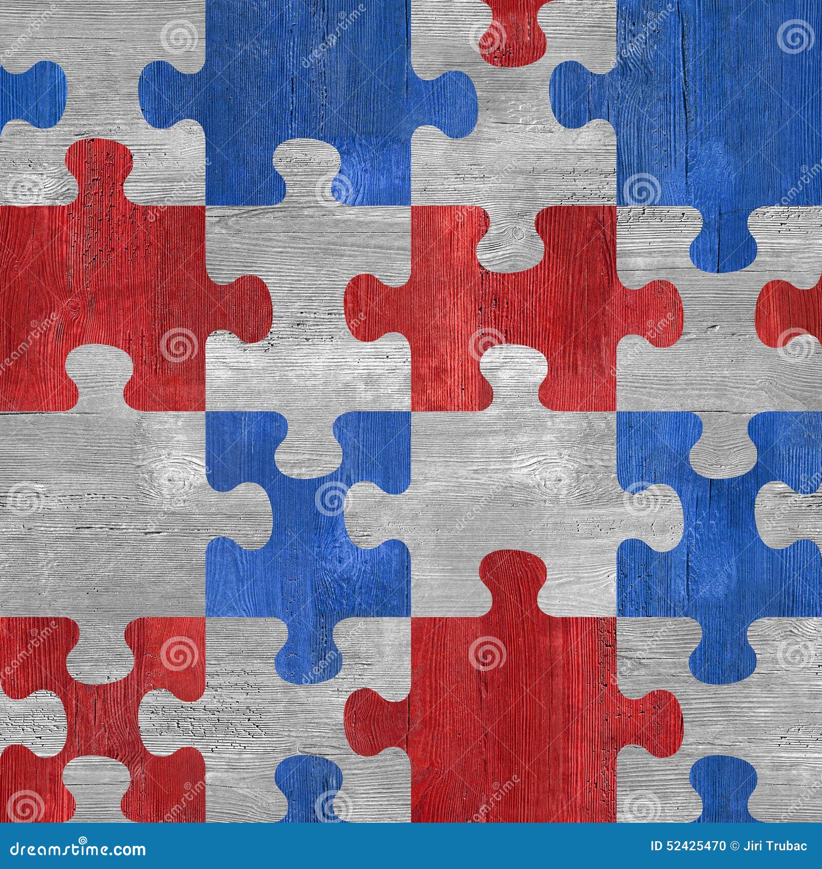 Wooden Puzzles - Seamless Pattern - Red-blue Color - Wood Textur Stock ...