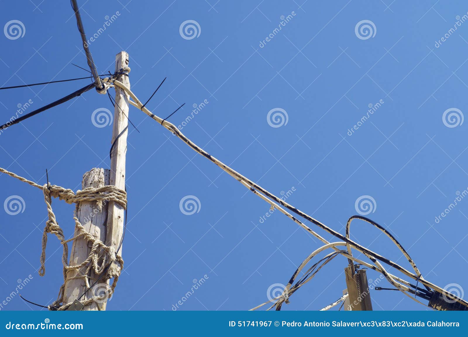 Wooden pylons stock image. Image of pillar, connection - 51741967