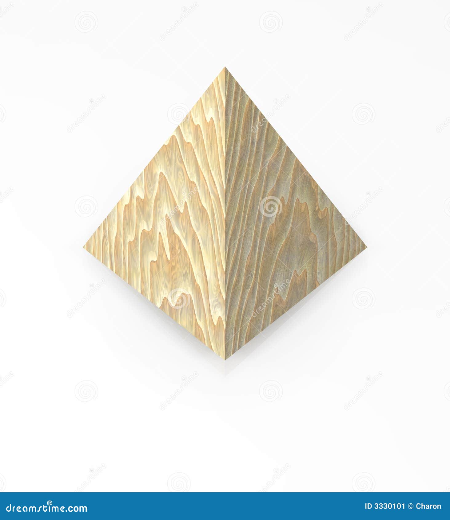 Wooden Pyramid Solid Wood Isolated Stock Illustration - Illustration of ...