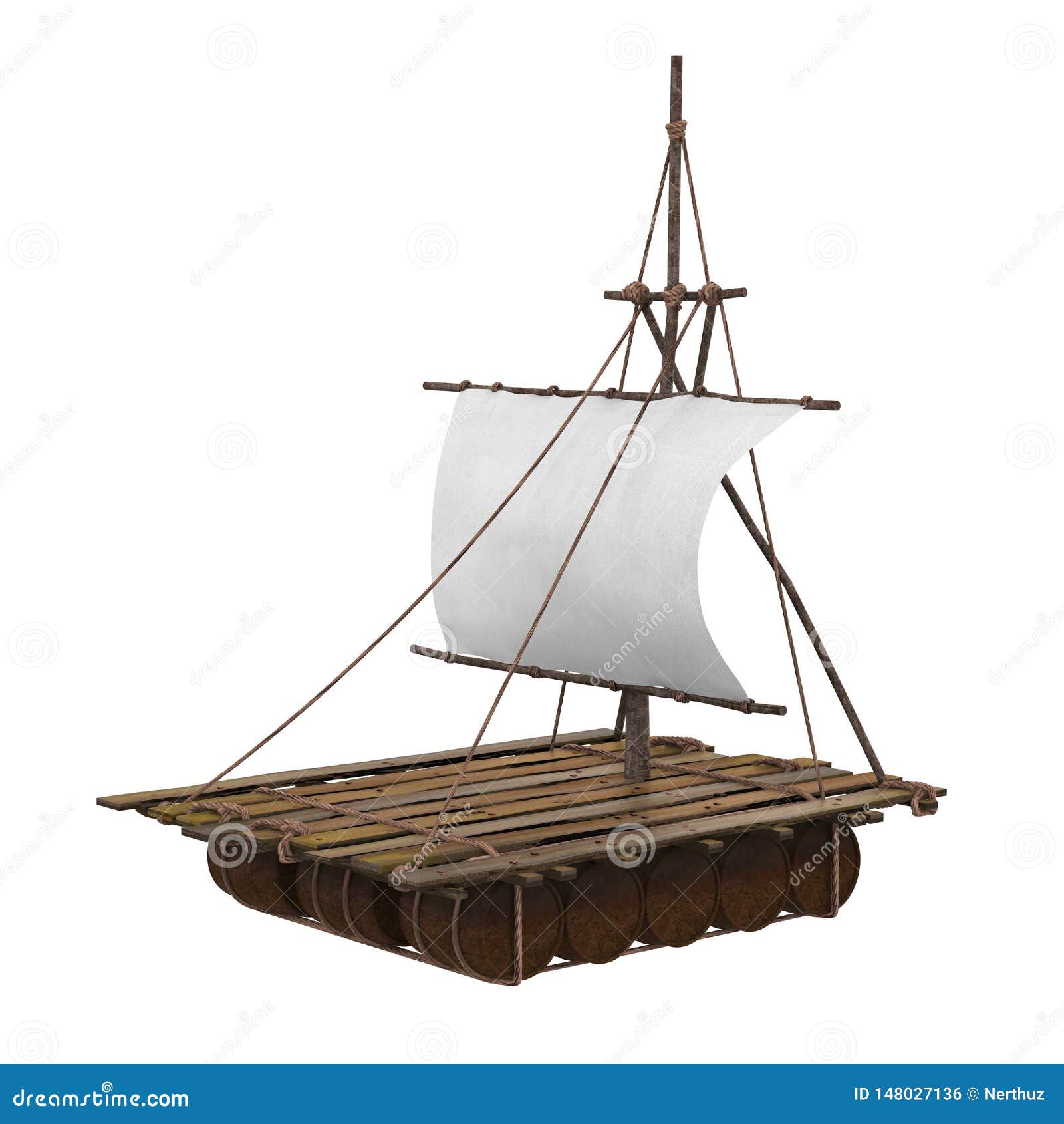 Wooden Raft White Background Stock Illustrations – 371 Wooden Raft ...