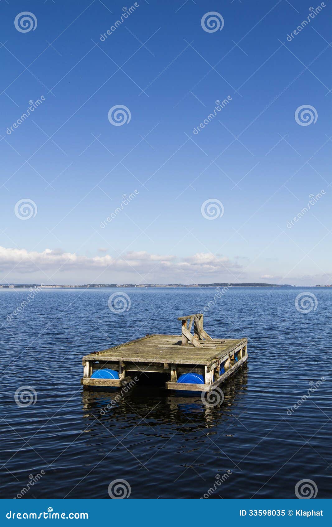 Wooden raft stock image. Image of reflection, lake, denmark - 33598035