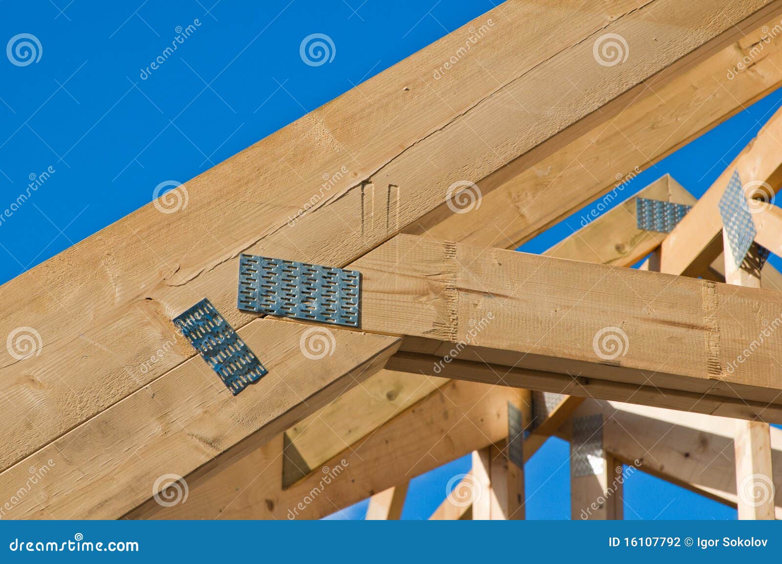 Wooden Rafters Frame Under The Roof Royalty-Free Stock Image ...