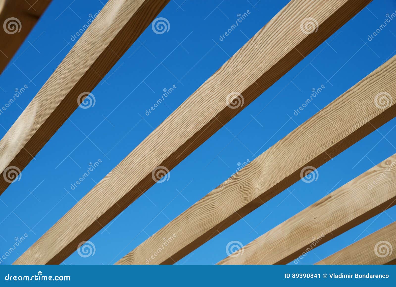 Wooden Rafters Against the Blue Sky Stock Image - Image of fascia, pine ...
