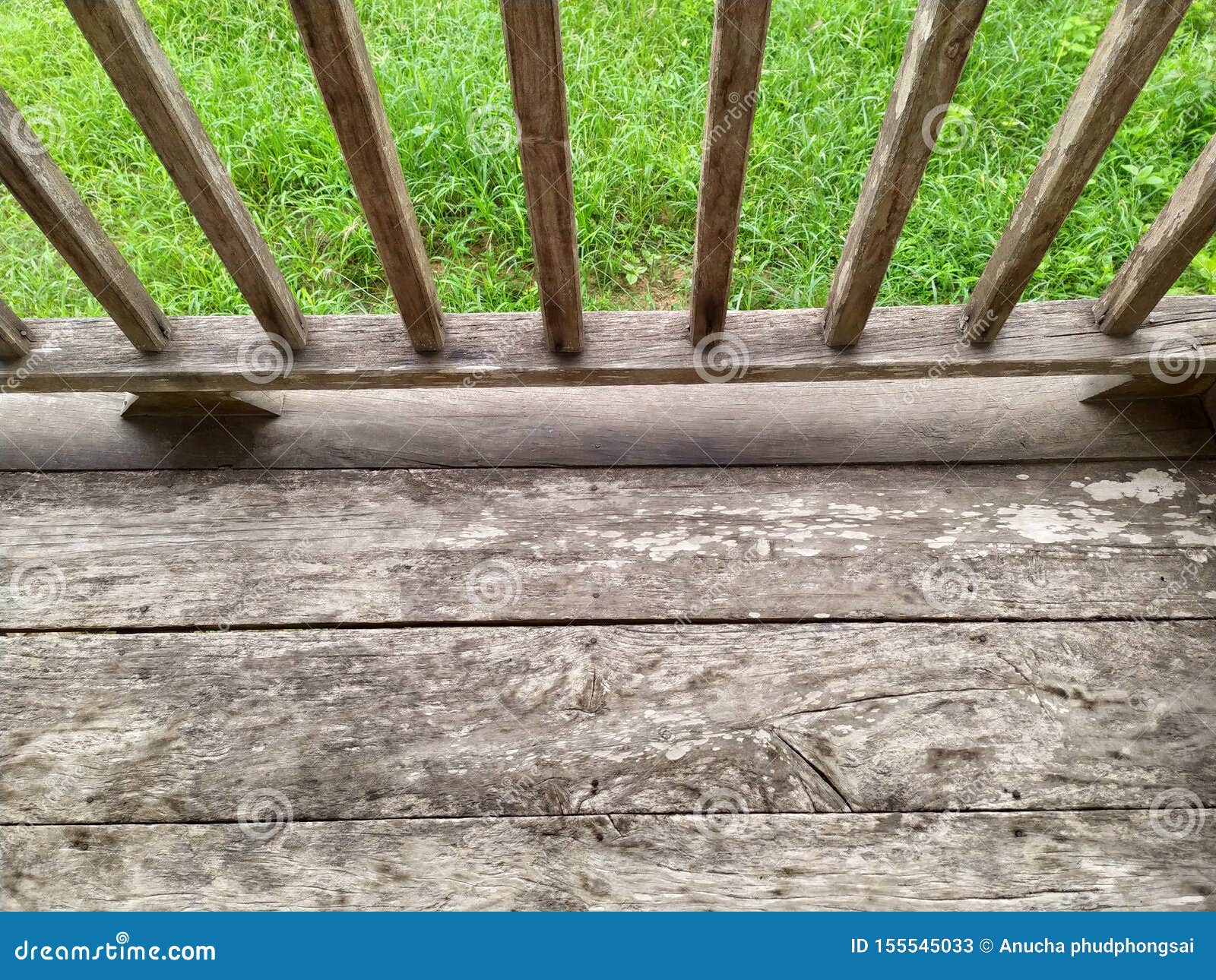 Wooden Railing that is Attached To the Folk Stock Image - Image of wall ...