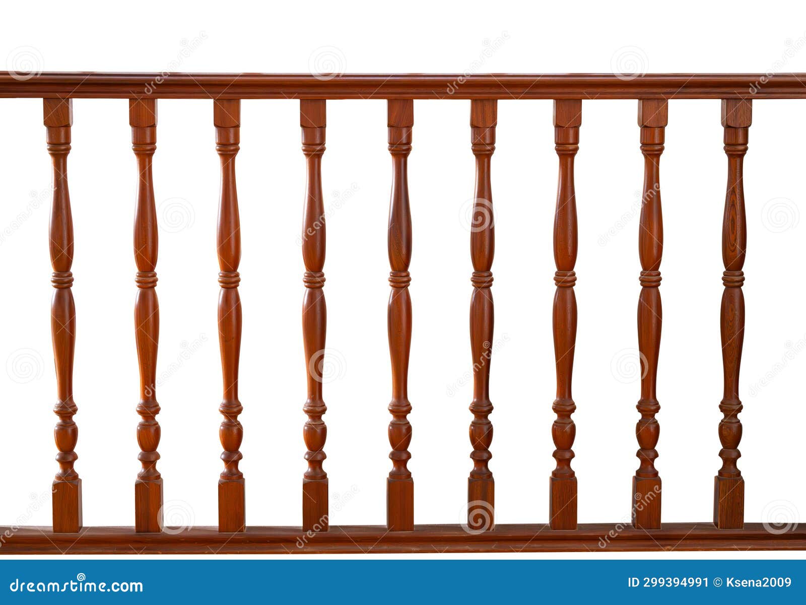 Wooden railing isolated stock image. Image of wooden - 299394991