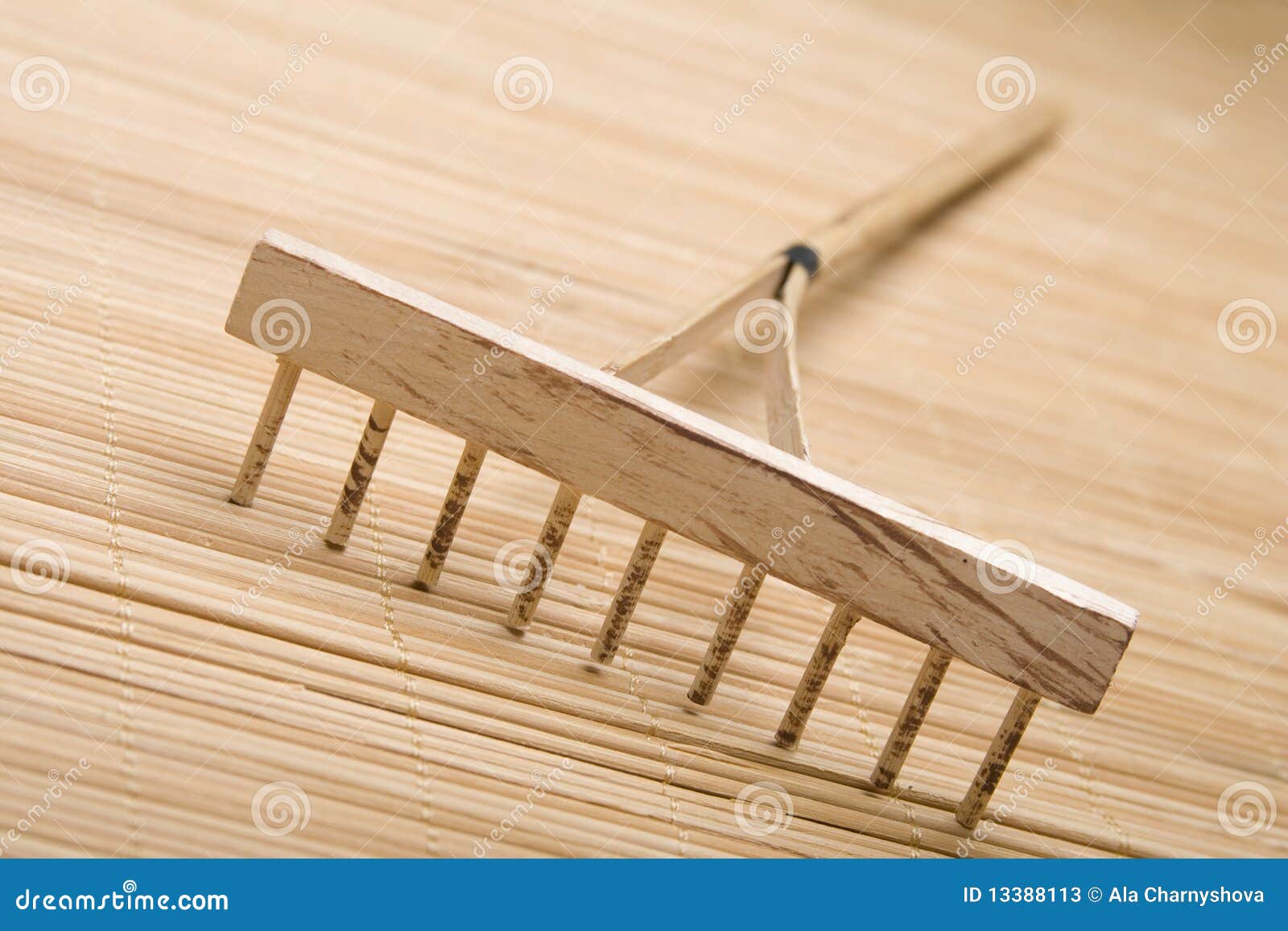 Wooden rake stock image. Image of arranging, relaxation - 13388113