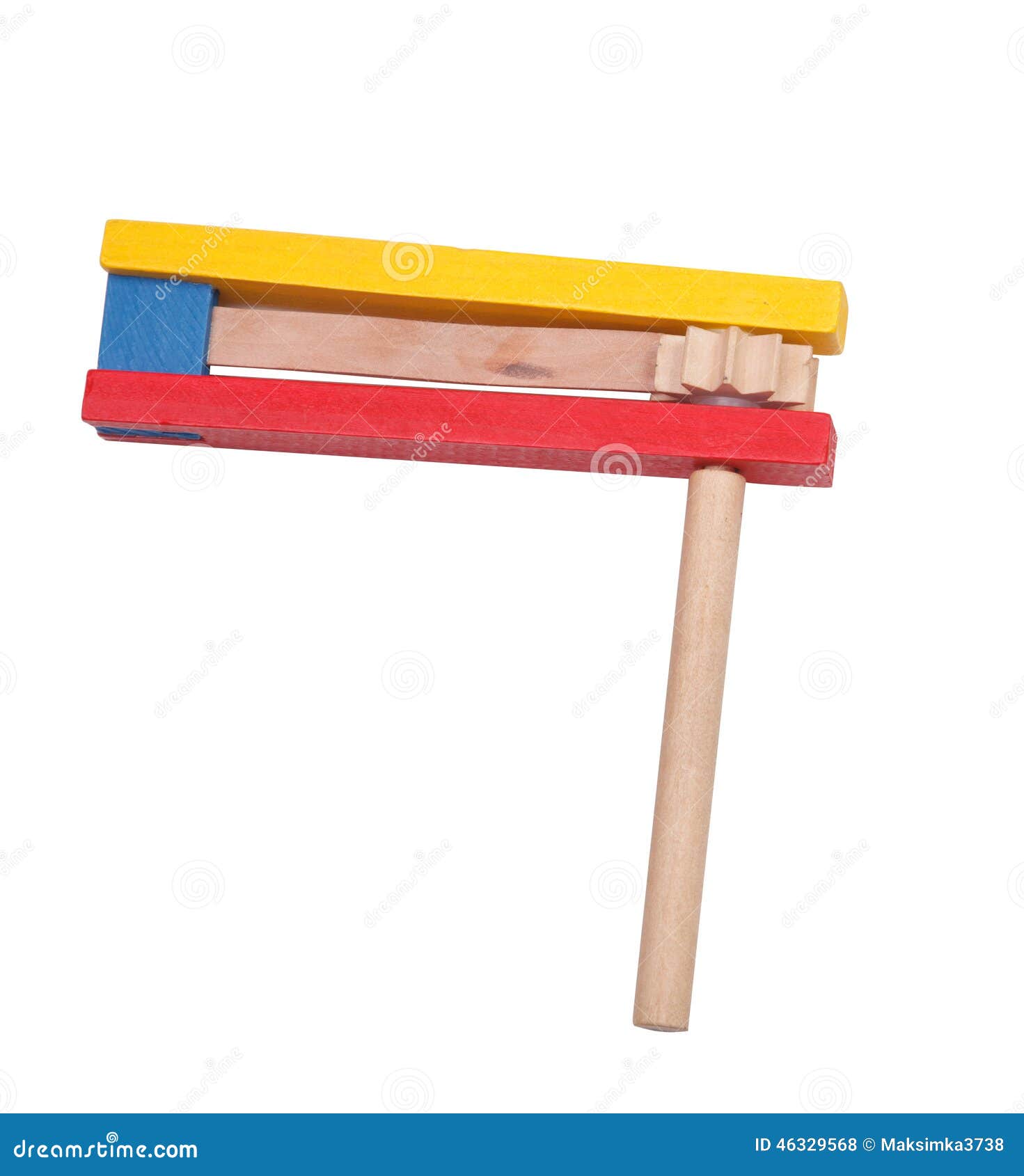 Wooden ratchet stock photo. Image of orchestra, isolated - 46329568