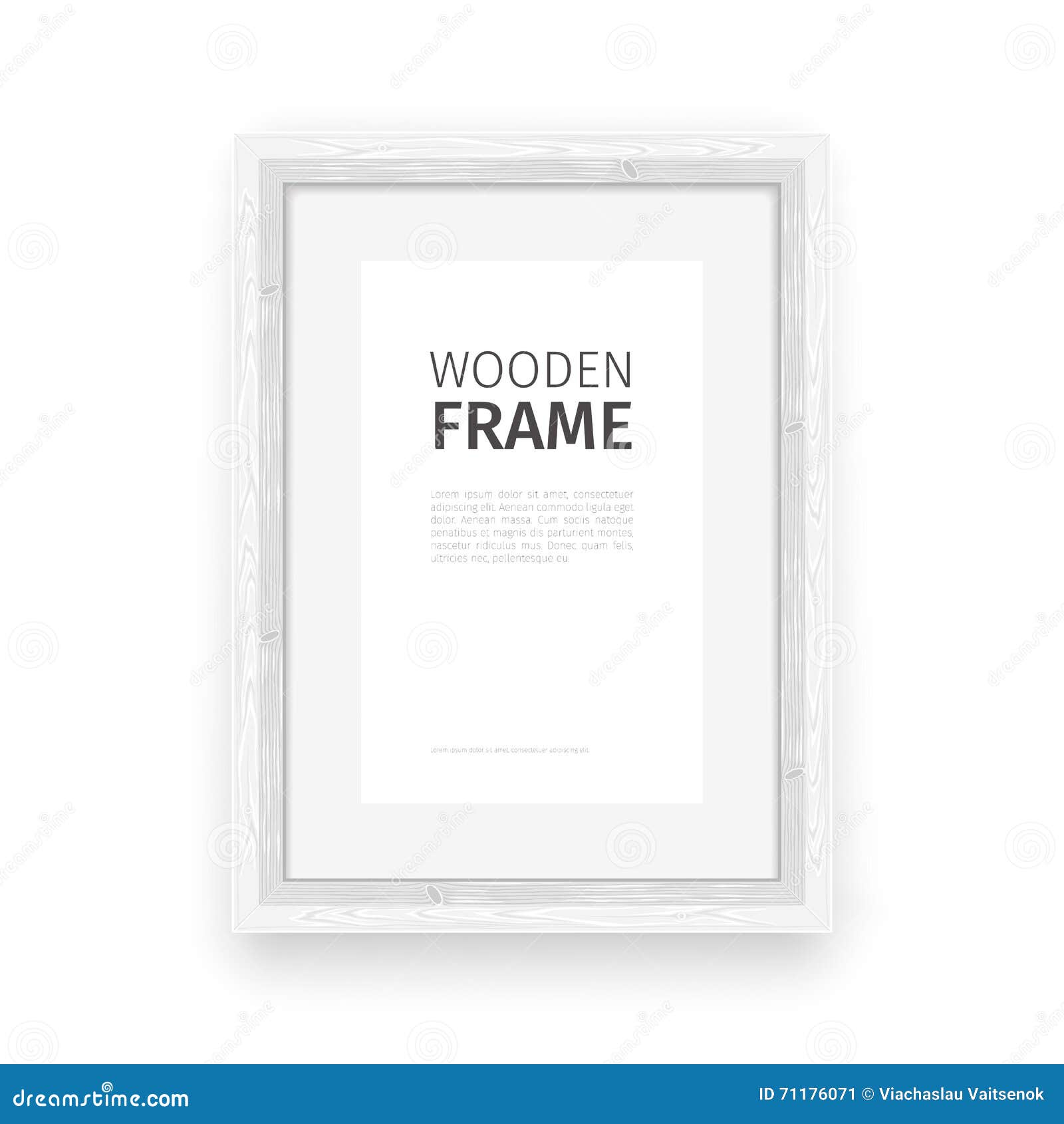 Wooden Rectangle Frame White Stock Vector - Illustration of maple ...