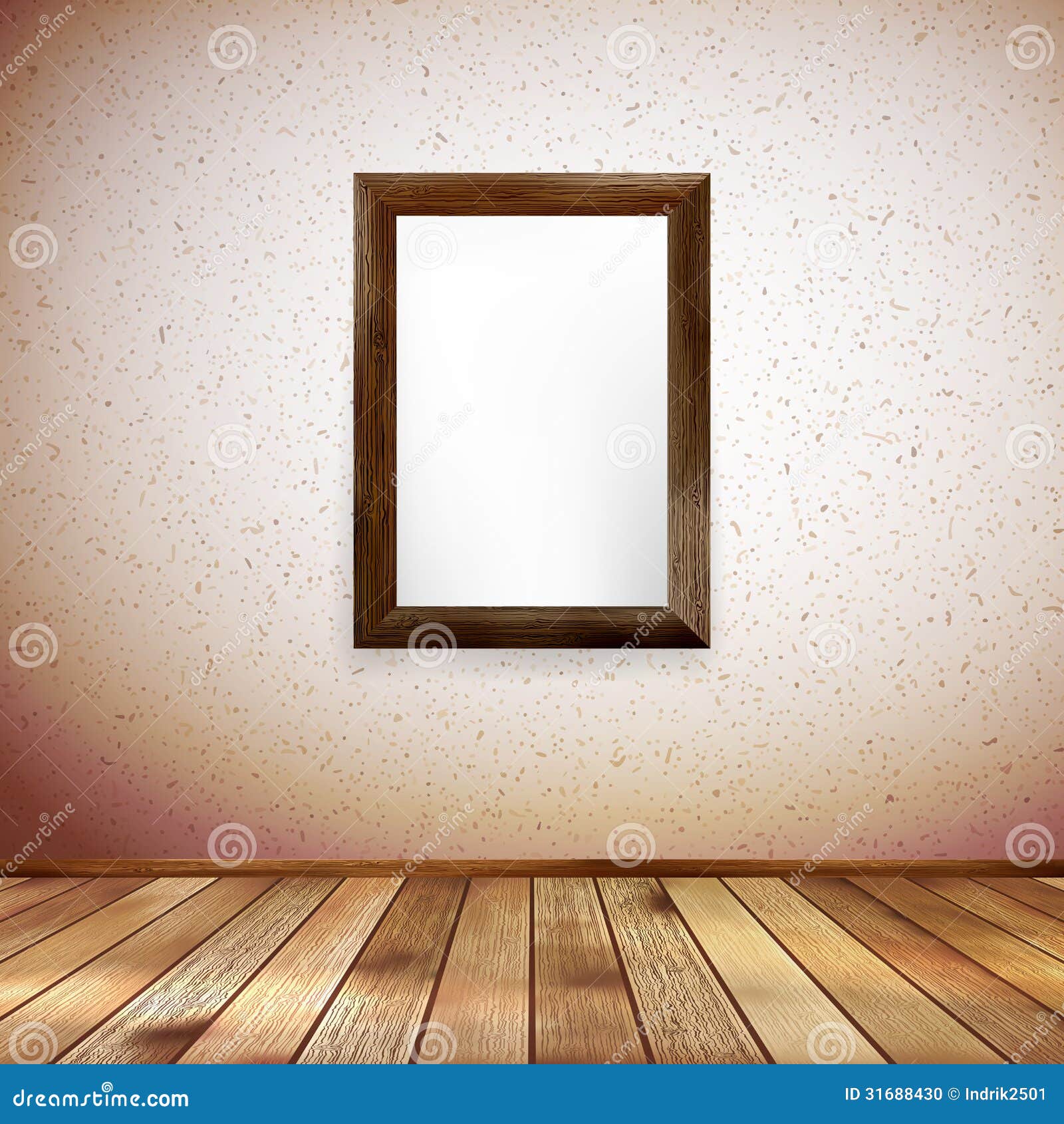 Wooden Rectangular 3d Photo Frame. EPS 10 Stock Vector - Illustration ...