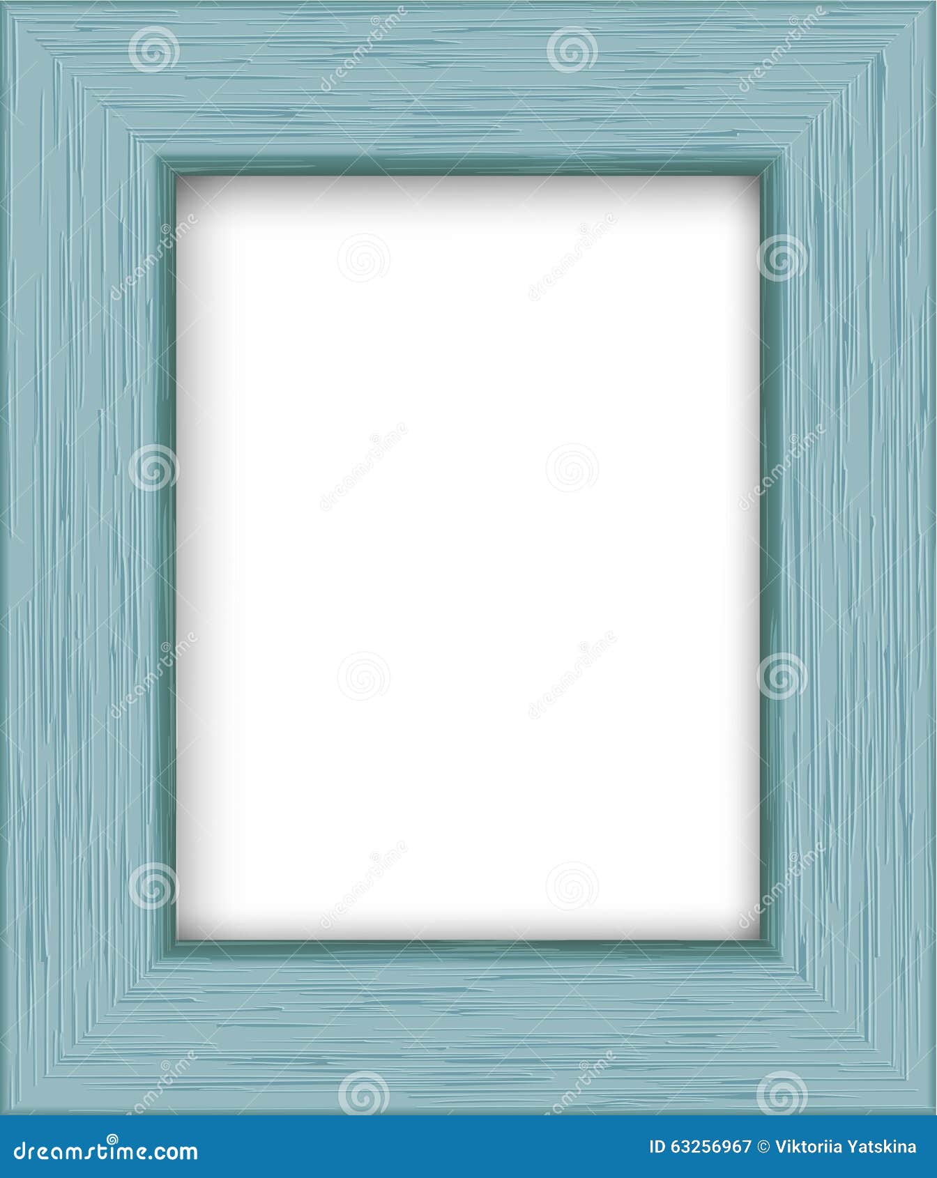 Wooden Rectangular Photo Frame. Vector Stock Vector - Illustration of ...