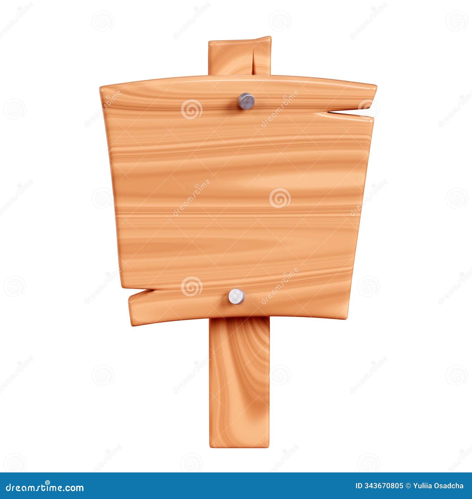 Wooden Rectangular Frame Made Of Sea Driftwood And Vines. Hand Drawn ...