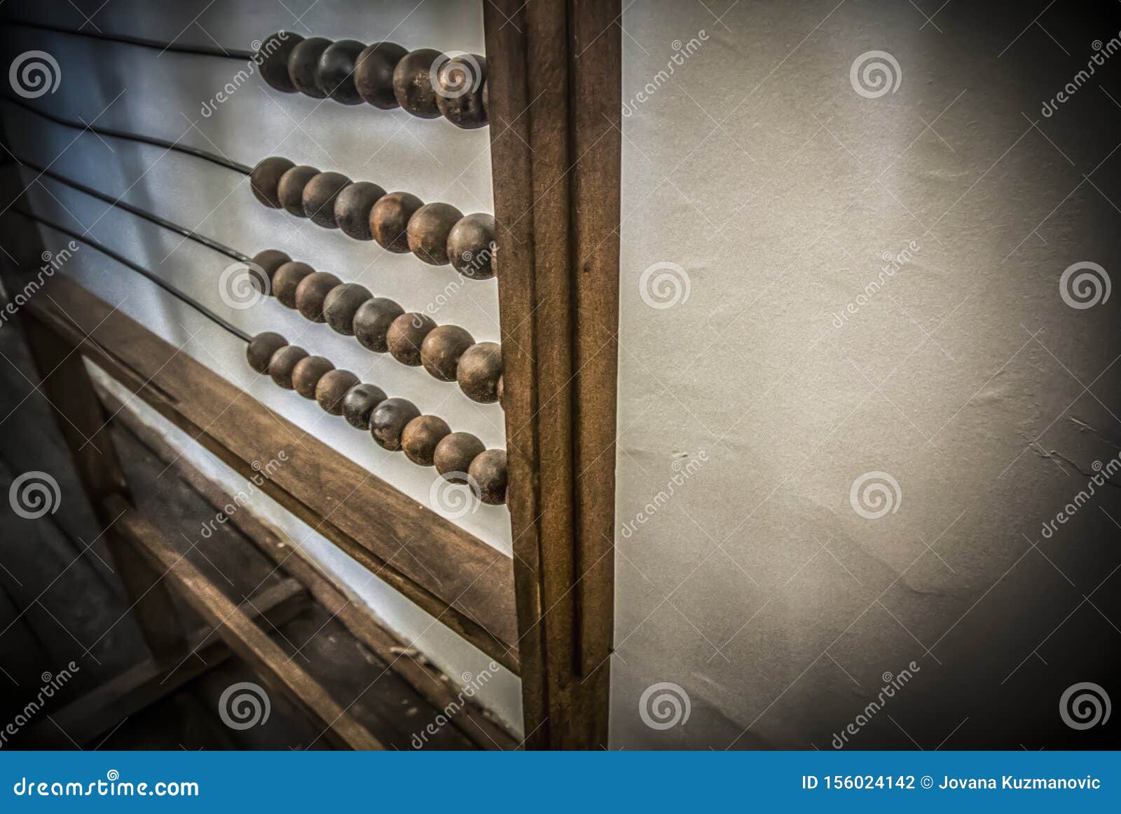 Wooden Retro Abacus stock photo. Image of subtraction - 156024142