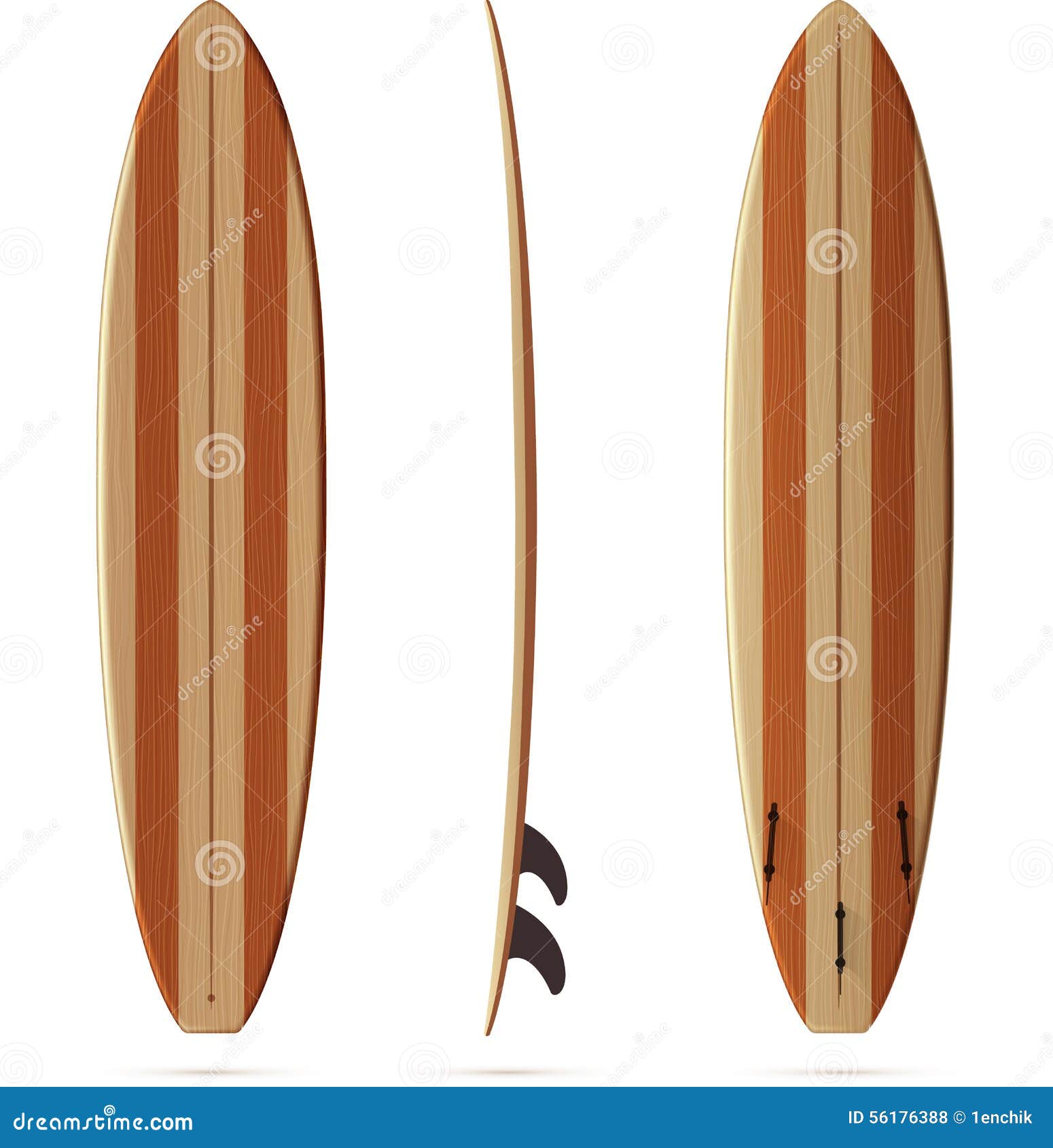 Wooden Retro Vector Malibu Surfing Board Stock Vector - Illustration of ...